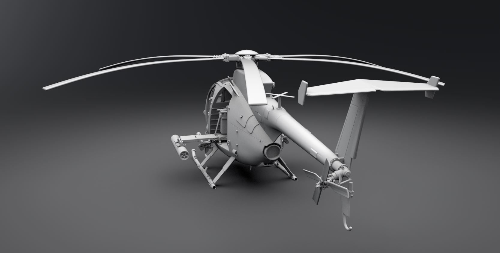 AH6m Little Bird Scale model 3D model 3D printable | CGTrader