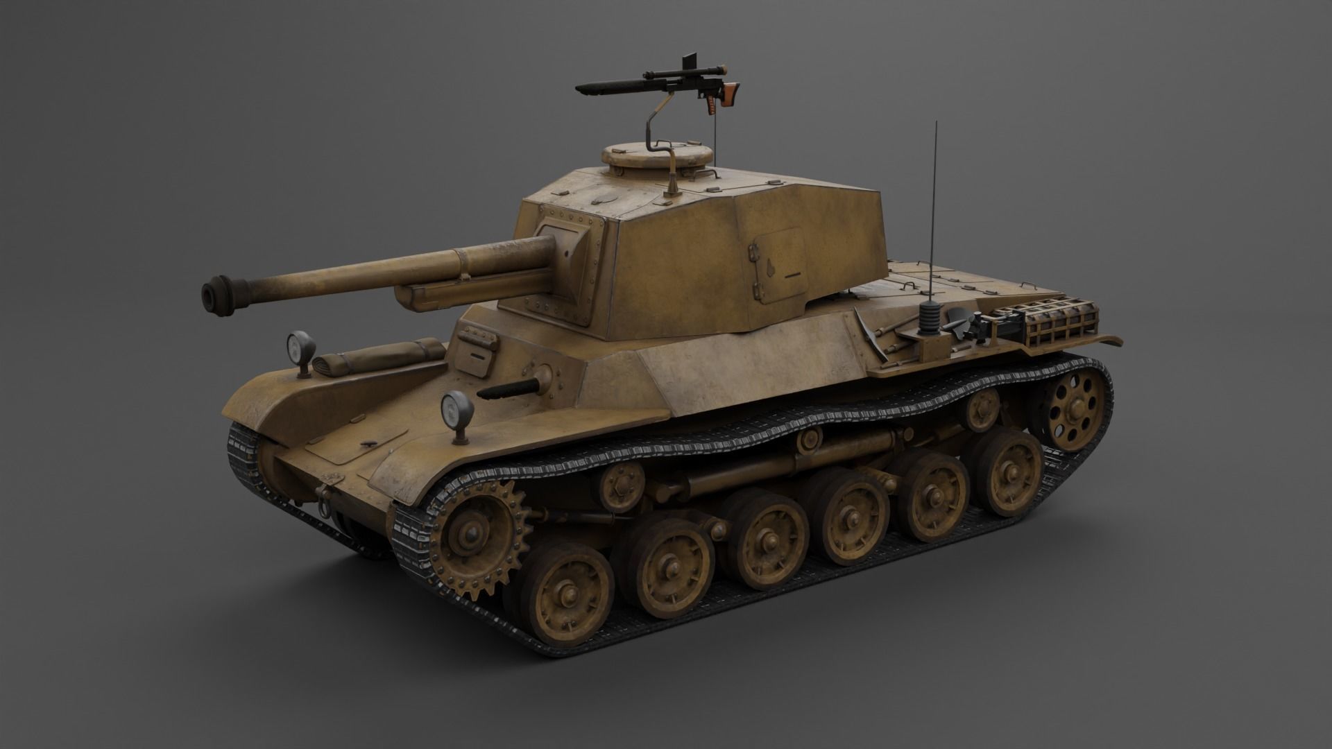 3D model Type 3 Chi-Nu medium tank VR / AR / low-poly | CGTrader