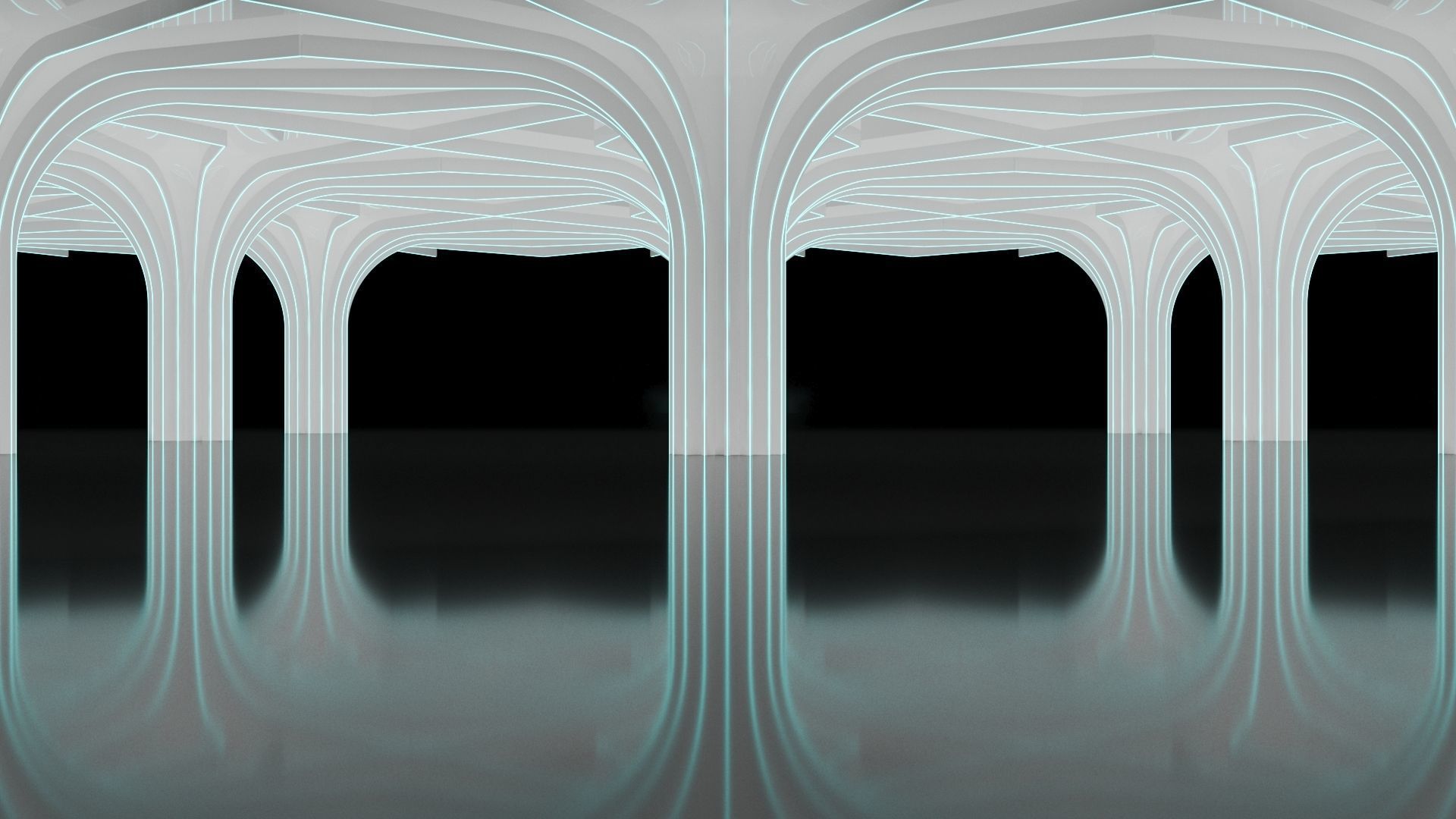 Futuristic Parametric Architecture - Webbed Shade Structure 3D model ...