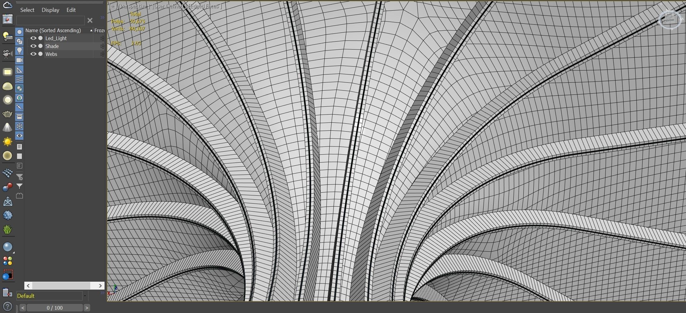 Futuristic Parametric Architecture - Webbed Shade Structure 3D model | CGTrader