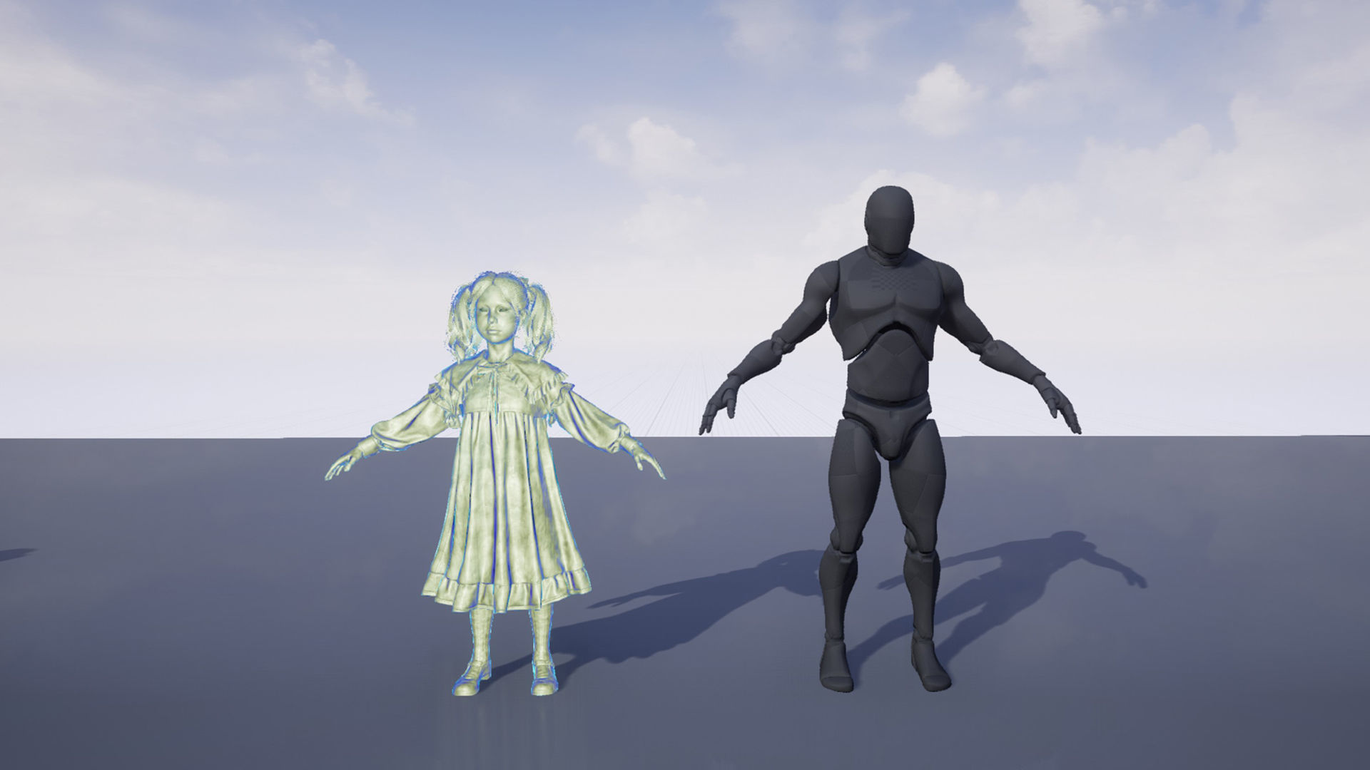3D model Ghost Girl VR / AR / low-poly rigged | CGTrader
