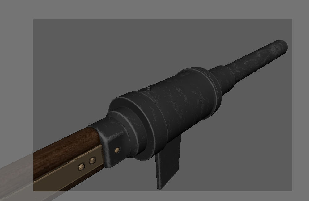 3D model Medieval HandCannon Long handle Version 3D Model Lowpoly VR ...