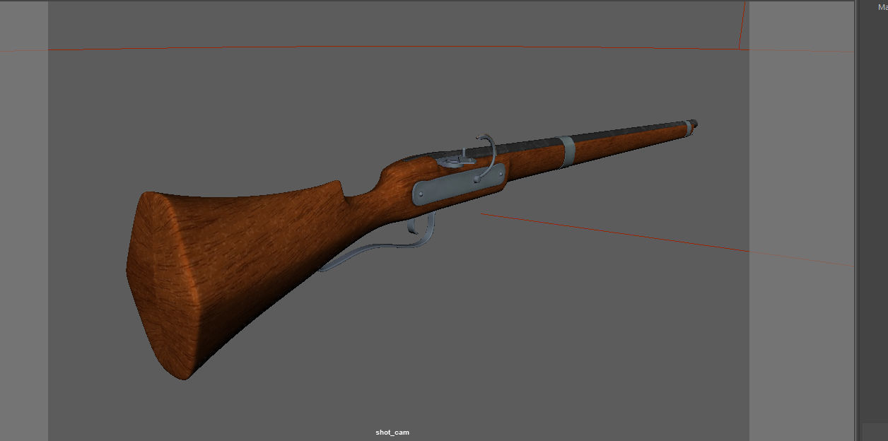 3D model Matchlock Musket Firearm LowPoly 3D Model VR / AR / low-poly ...