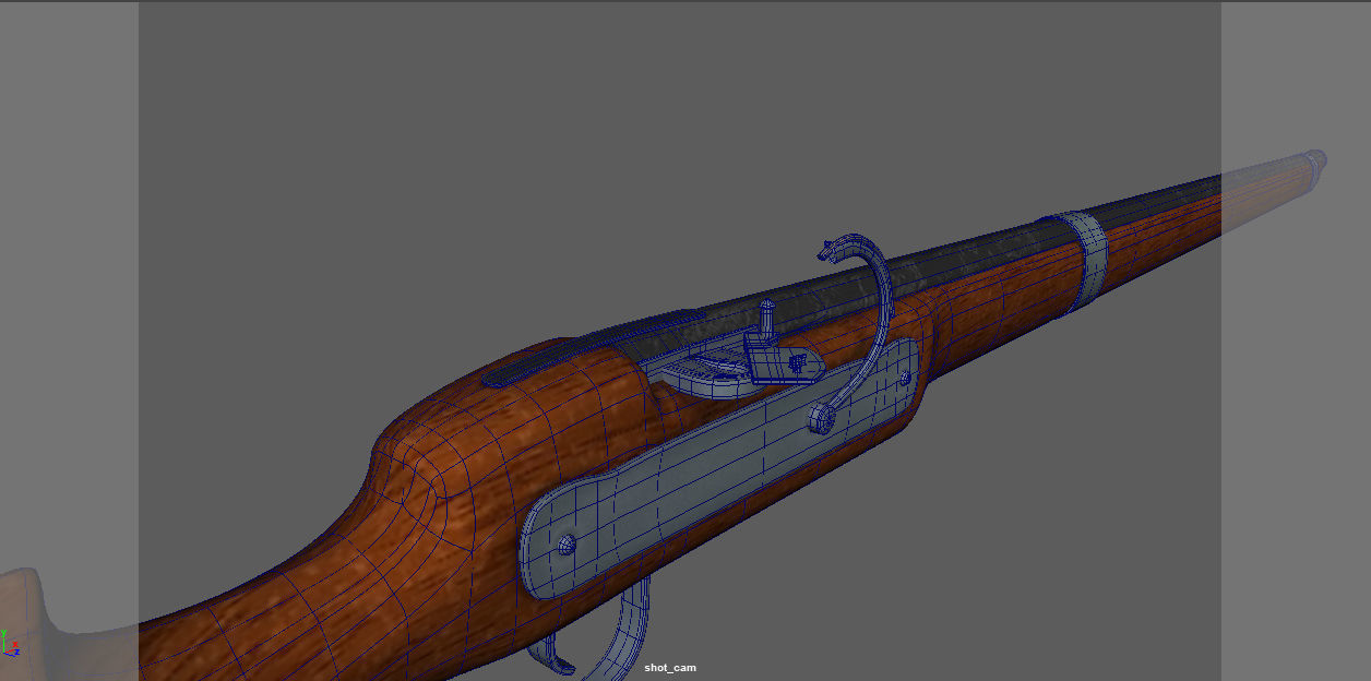 3D model Matchlock Musket Firearm LowPoly 3D Model VR / AR / low-poly ...
