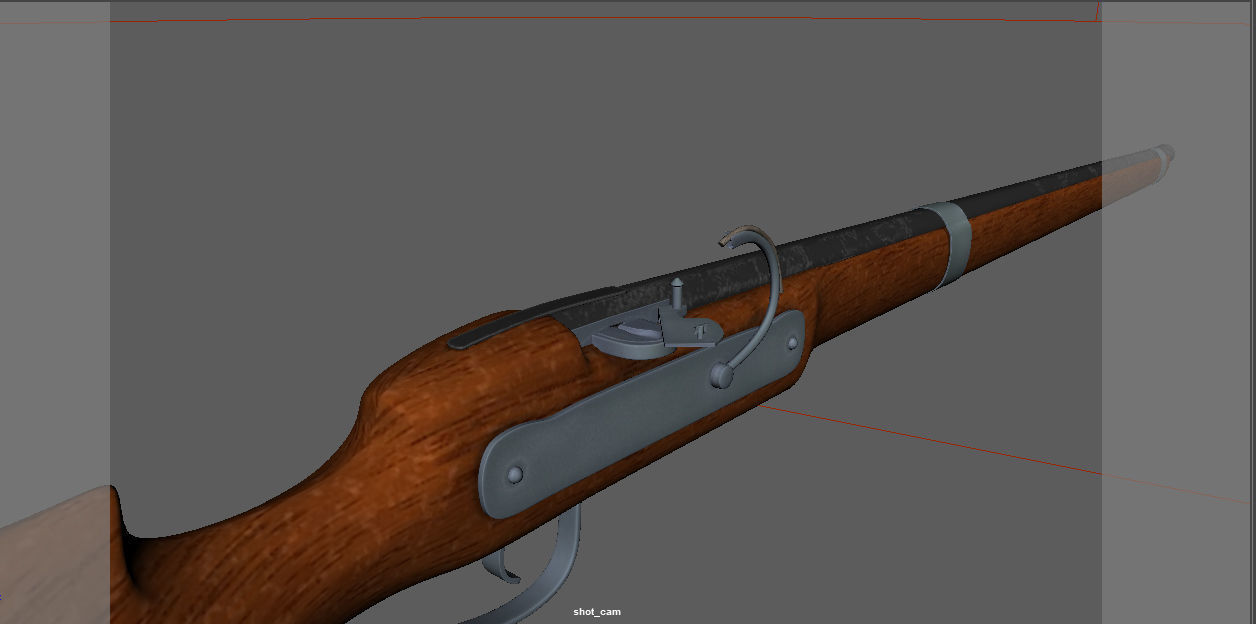 3D model Matchlock Musket Firearm LowPoly 3D Model VR / AR / low-poly ...