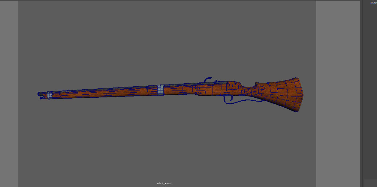 3D model Matchlock Musket Firearm LowPoly 3D Model VR / AR / low-poly ...