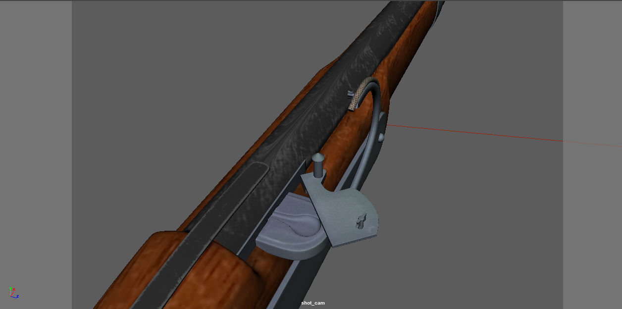 3D model Matchlock Musket Firearm LowPoly 3D Model VR / AR / low-poly ...