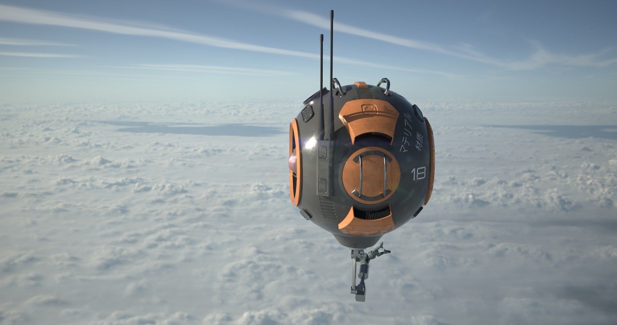 SciFi Probe Drone 3D model | CGTrader