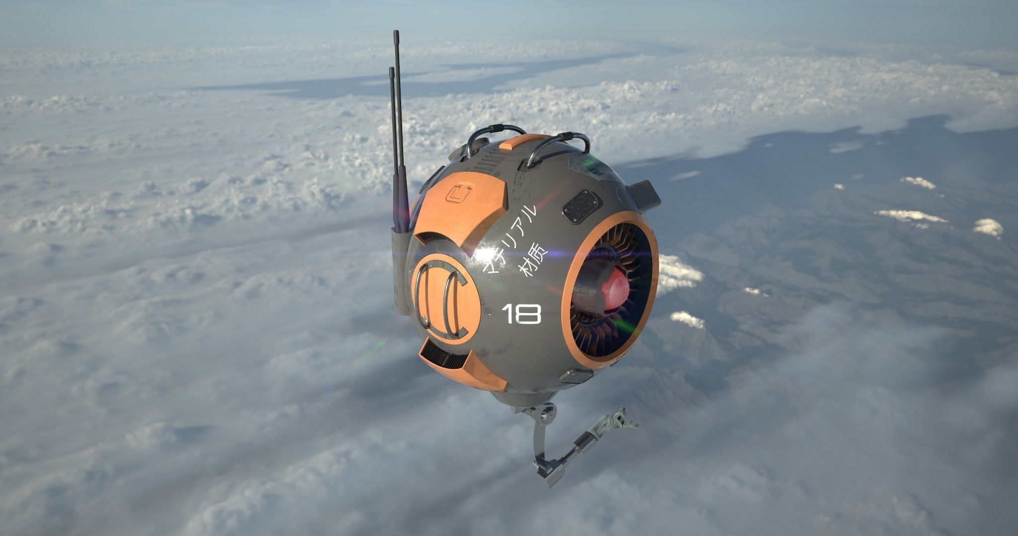 SciFi Probe Drone 3D model | CGTrader