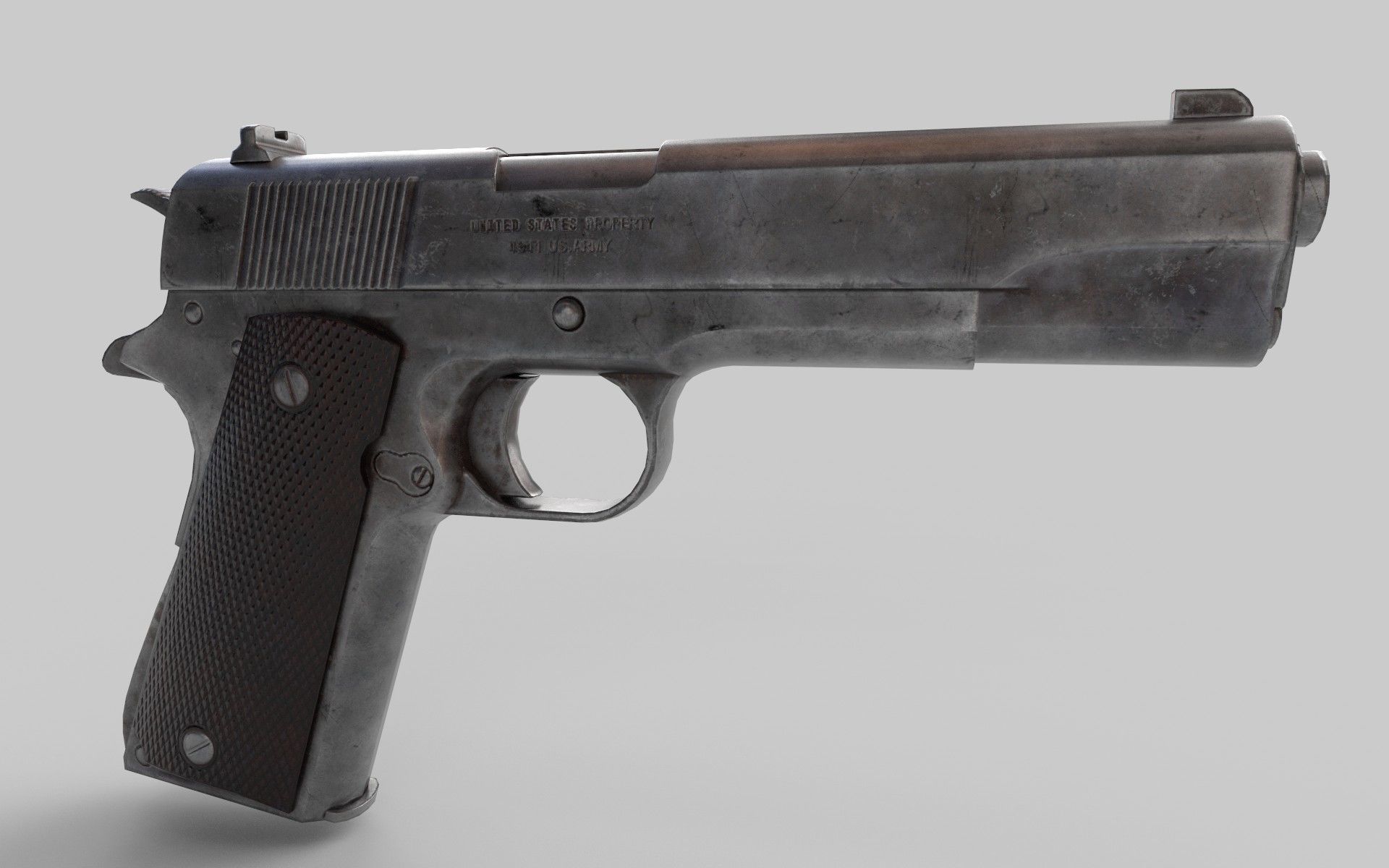 3D model M1911 Pistol Low-Poly 3D Model VR / AR / low-poly | CGTrader