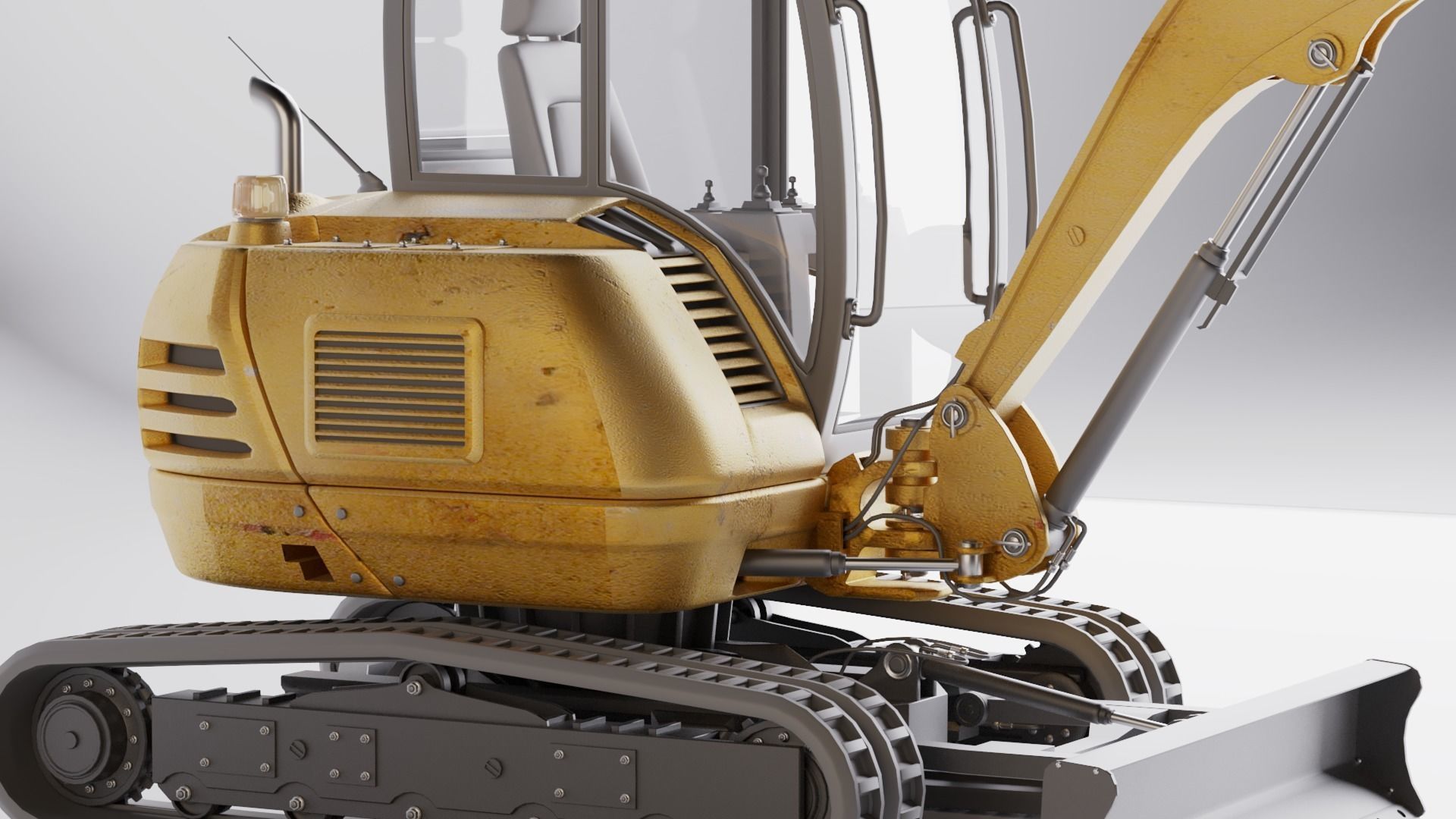 Realistic Compact Track Excavator byTerlan125 High Quality 3D model ...