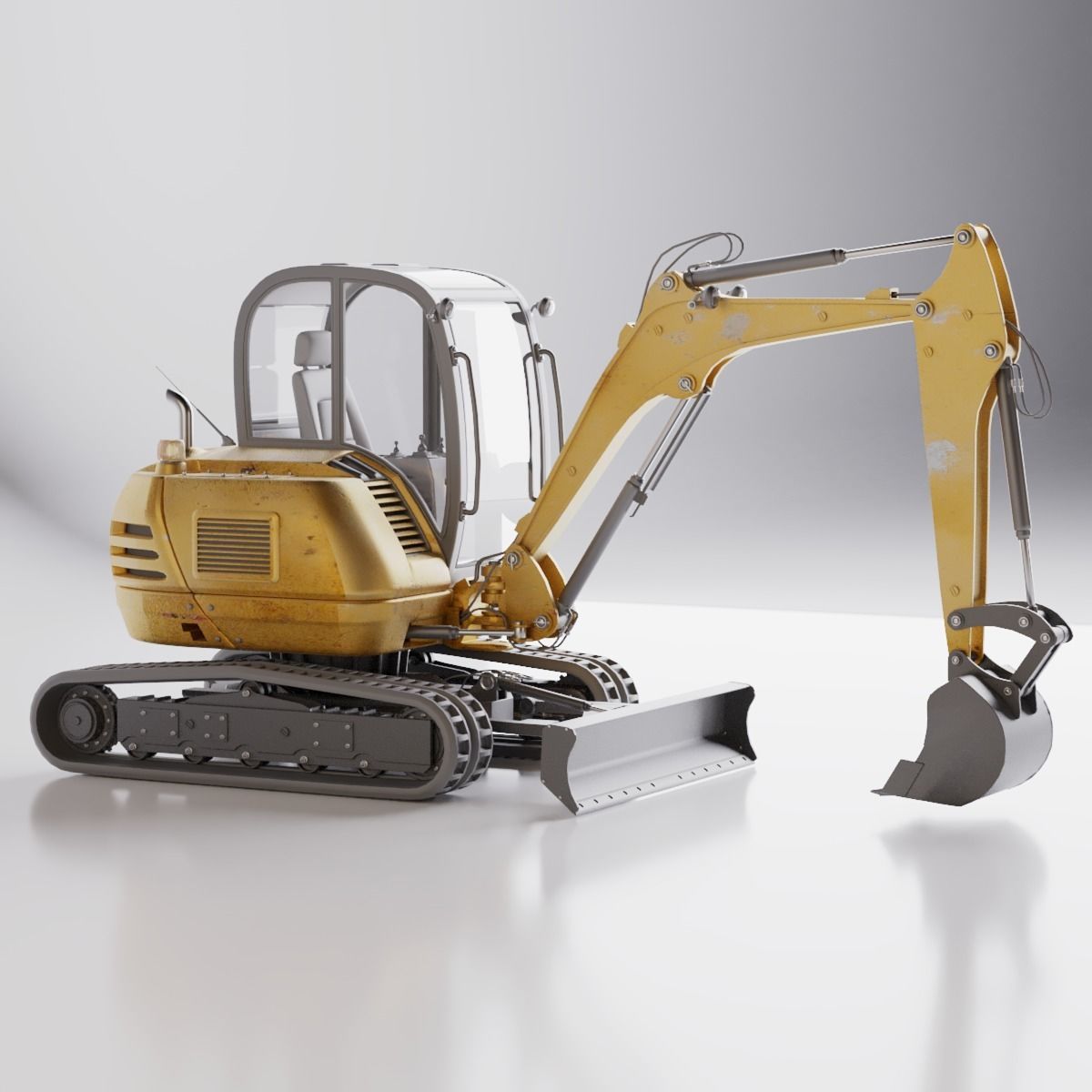 Realistic Compact Track Excavator byTerlan125 High Quality 3D model ...