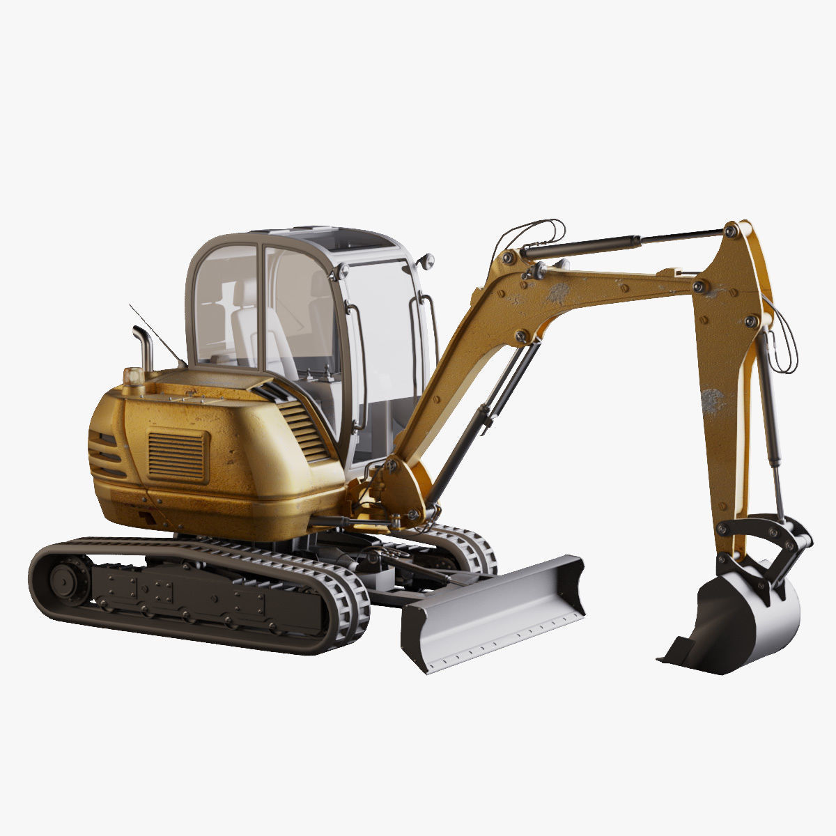 Realistic Compact Track Excavator byTerlan125 High Quality 3D model ...