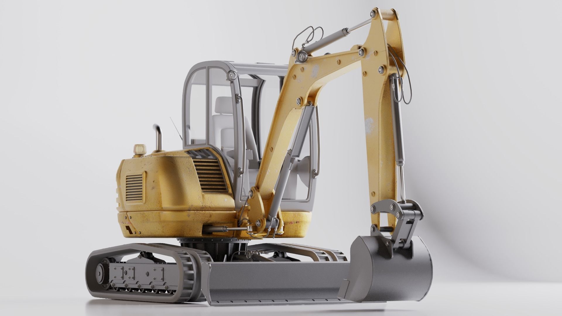 Realistic Compact Track Excavator byTerlan125 High Quality 3D model ...