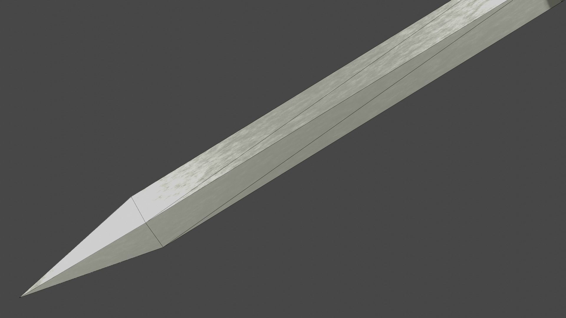 3D model Spatha sword with Flamberge handle VR / AR / low-poly | CGTrader