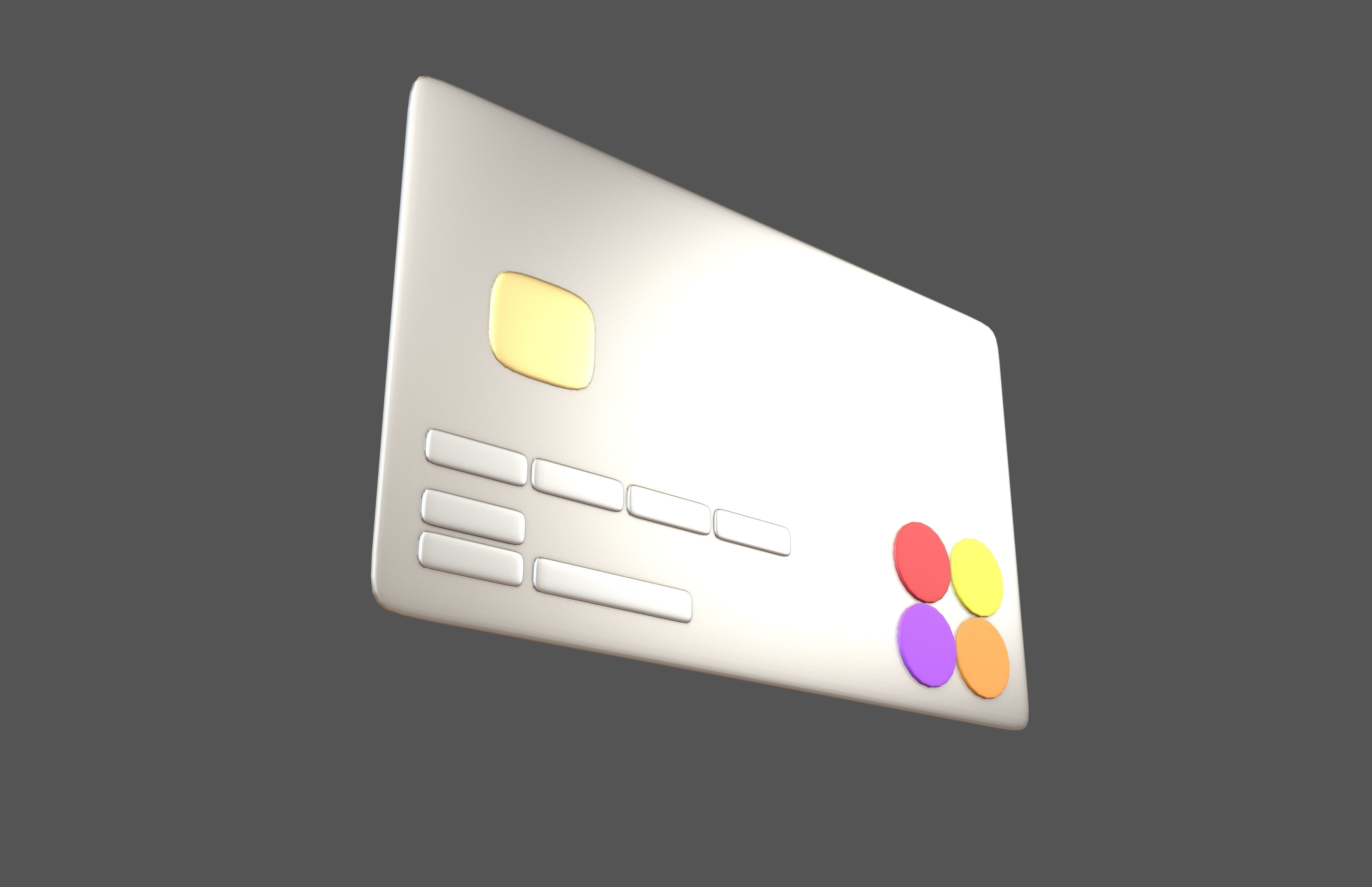 3D model Cartoon Credit Card v2 007 VR / AR / low-poly | CGTrader