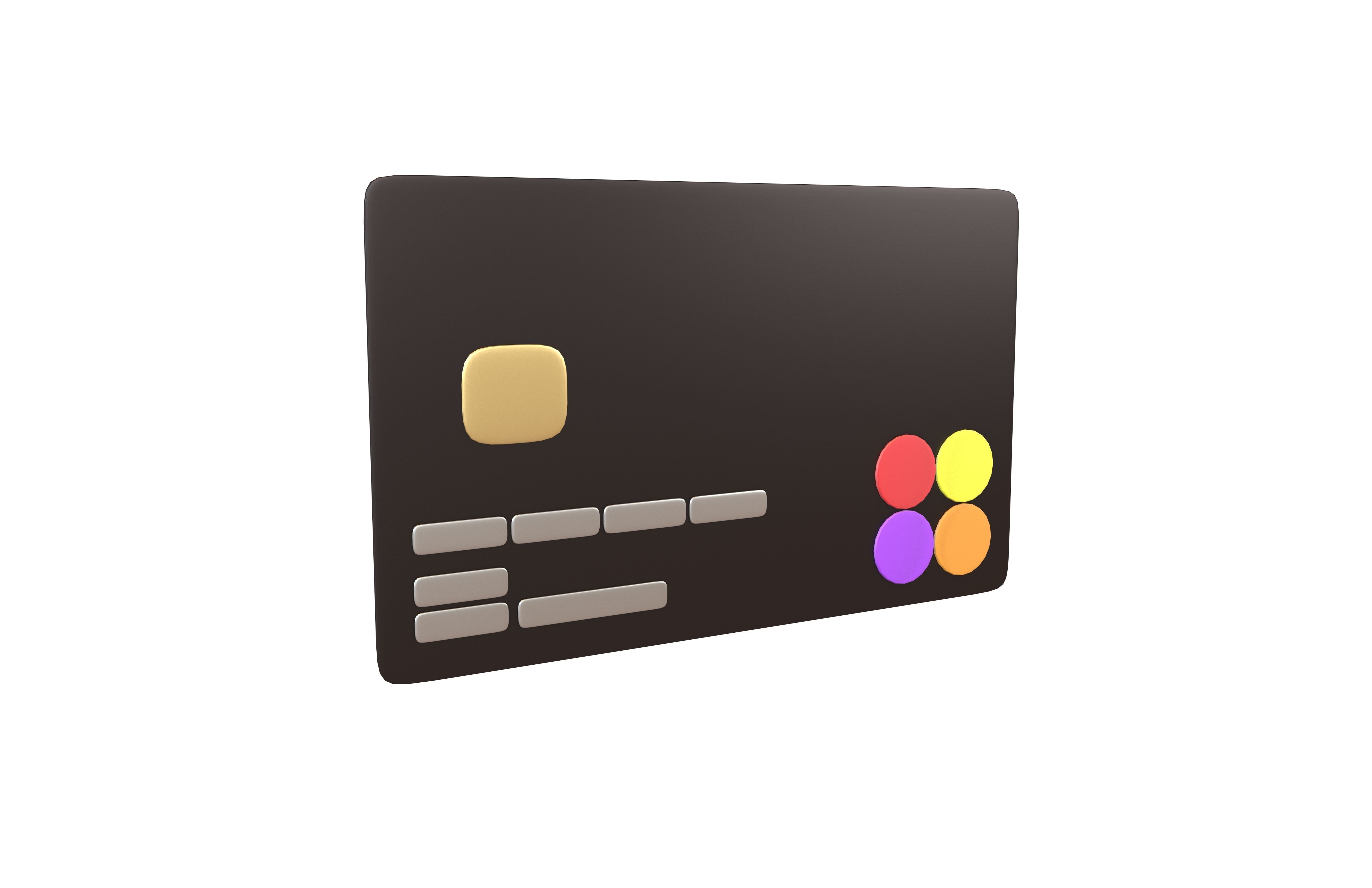 3D model Cartoon Credit Card v2 008 VR / AR / low-poly | CGTrader