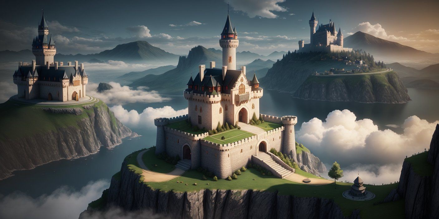 15 different castle ideas against the backdrop Texture | CGTrader