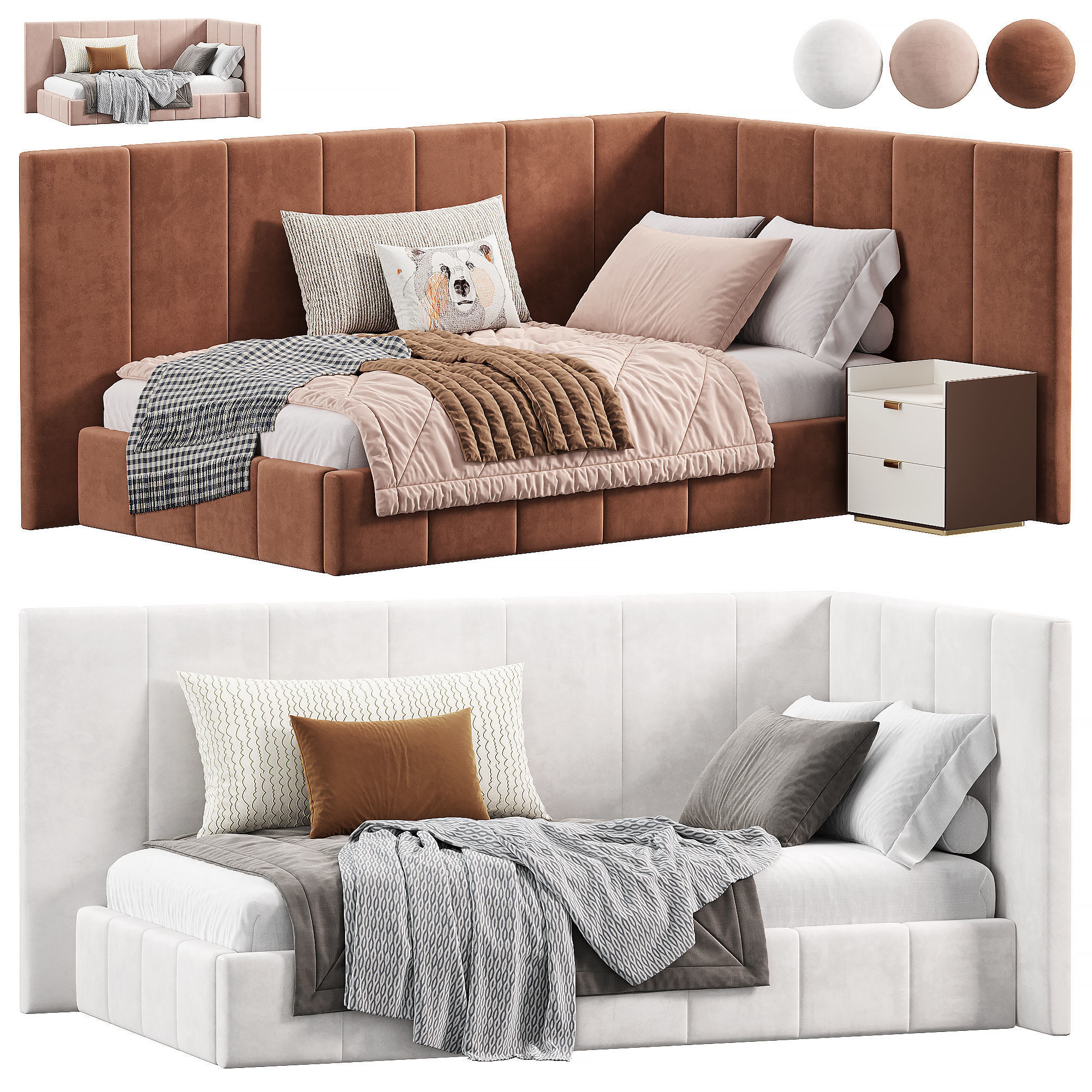 Corner bed Dandy kids by sensorsleep 3D model | CGTrader