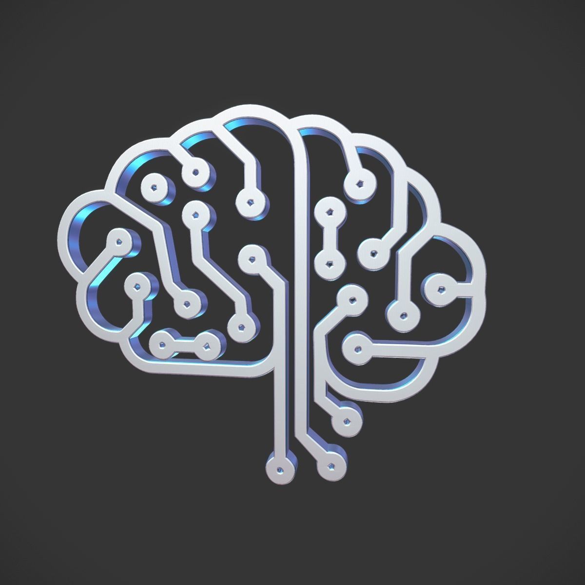Programmer Brain 3D icon 3D model | CGTrader