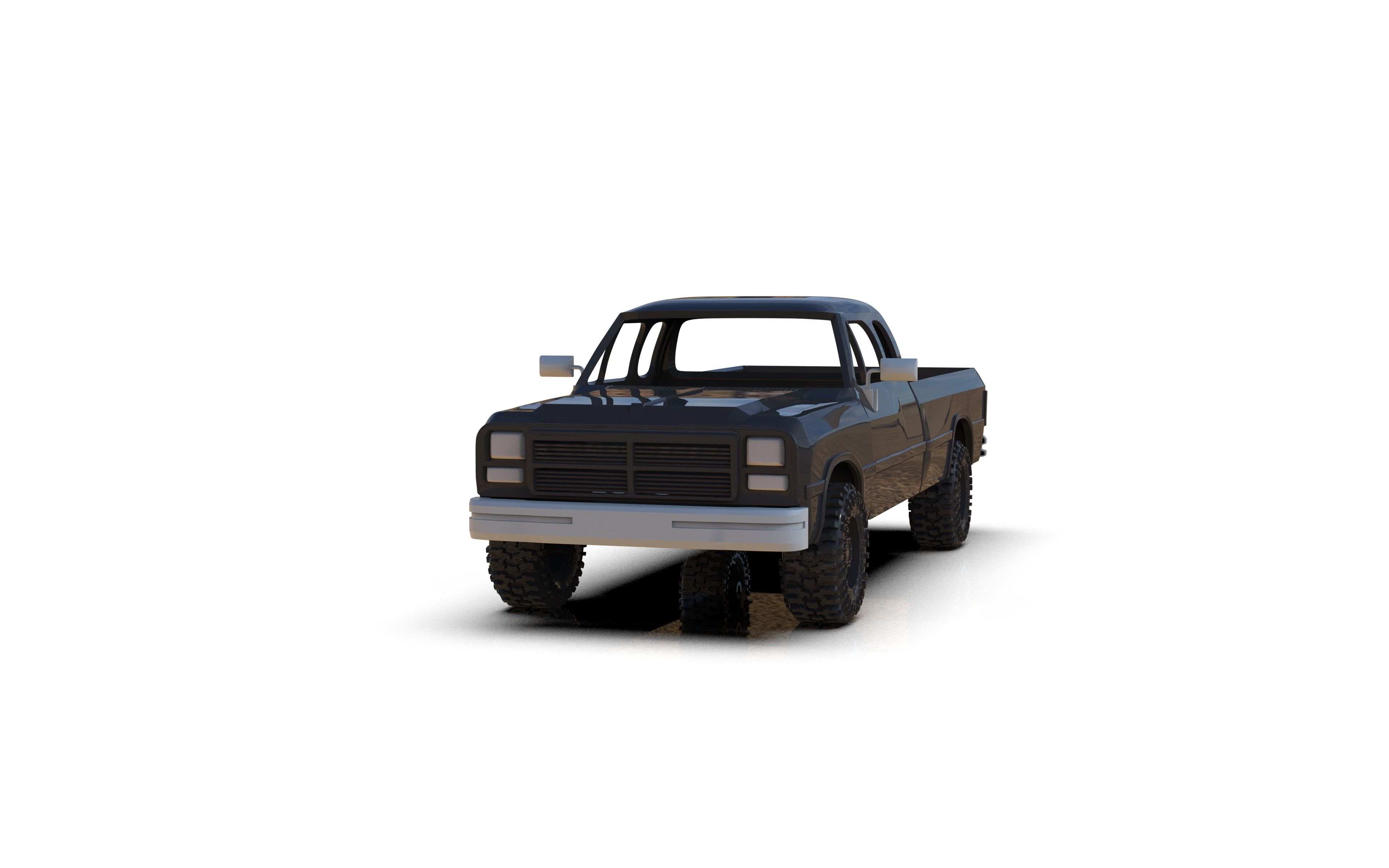 DODGE RAM CLUBCAP 250 1991 TRUCK 3D model 3D printable | CGTrader