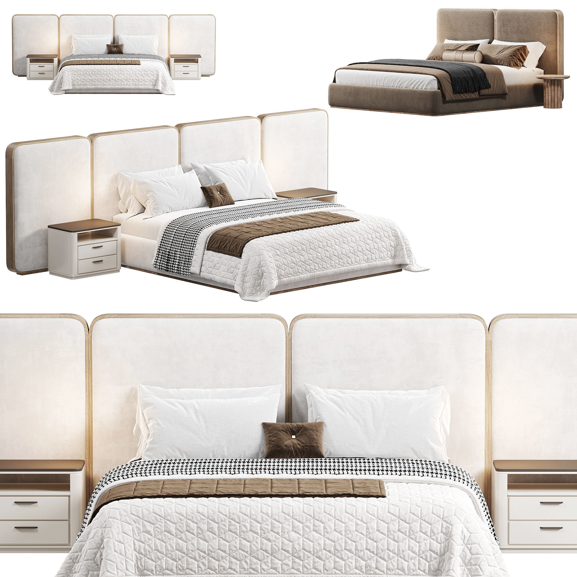 GEM UPHOLSTERED KING QUEEN BED by adrianahoyos 3D model | CGTrader