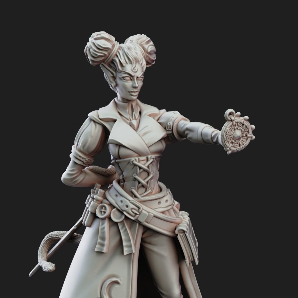 Rose Summoner - 3D Printable TTRPG - PRESUPPORTED - 32mm Scale 3D model ...