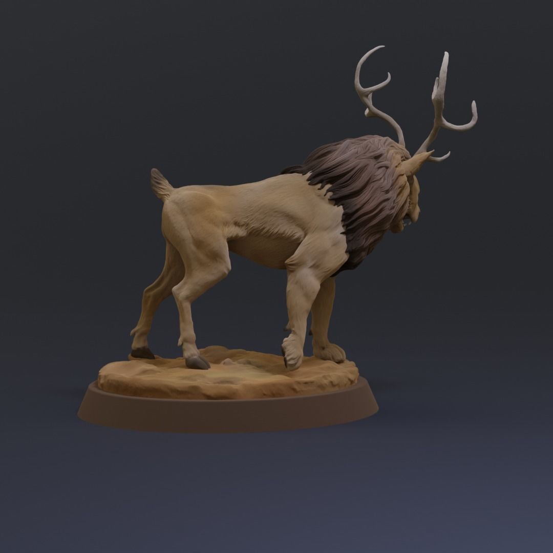 SACRED GROVE GUARDIAN FANTASY CREATURE 32MM SCALE PRE-SUPPORTED 3D ...