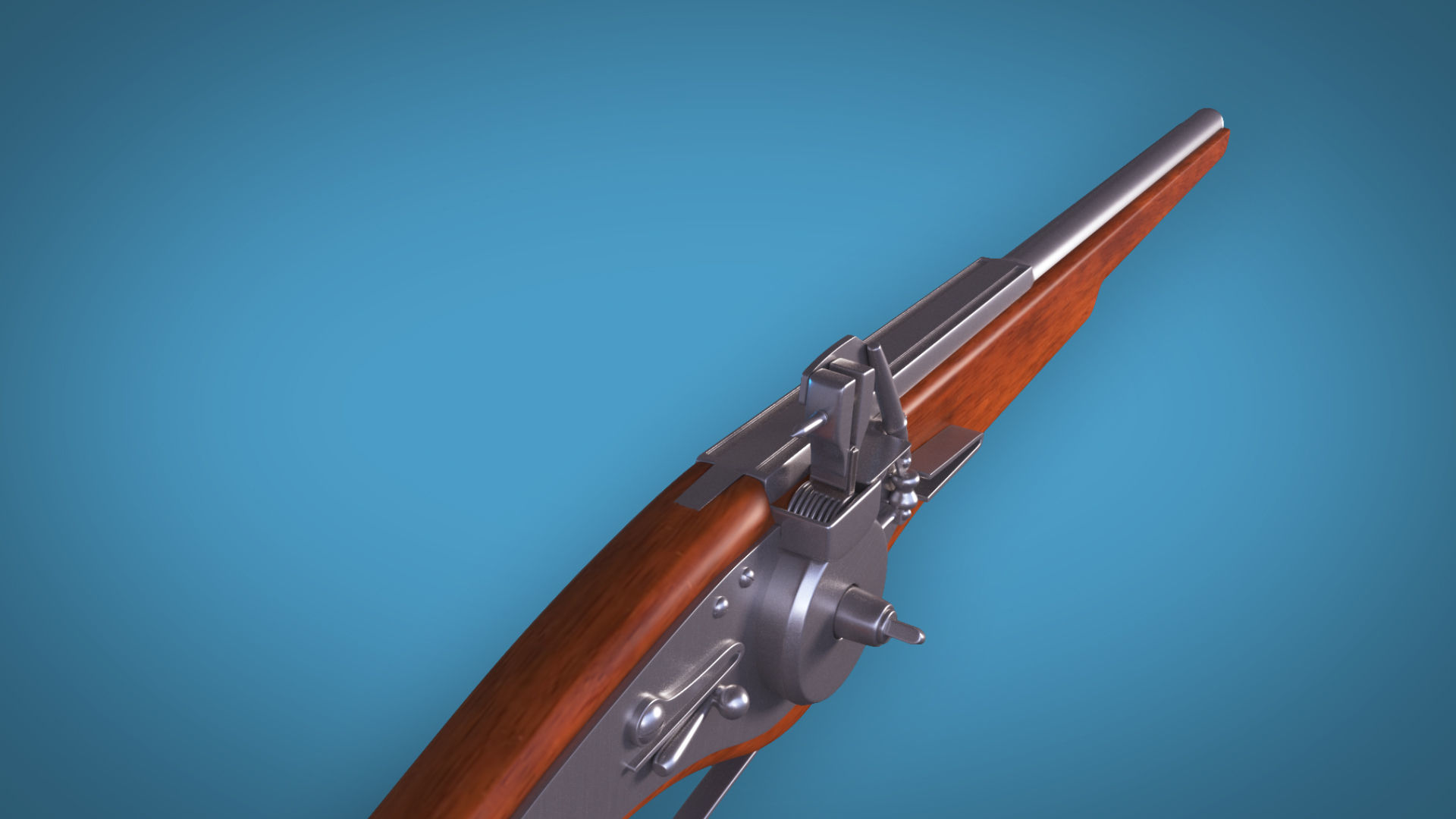 3D model WheelLock Pistol Firearm LowPoly 3D Model VR / AR / low-poly ...