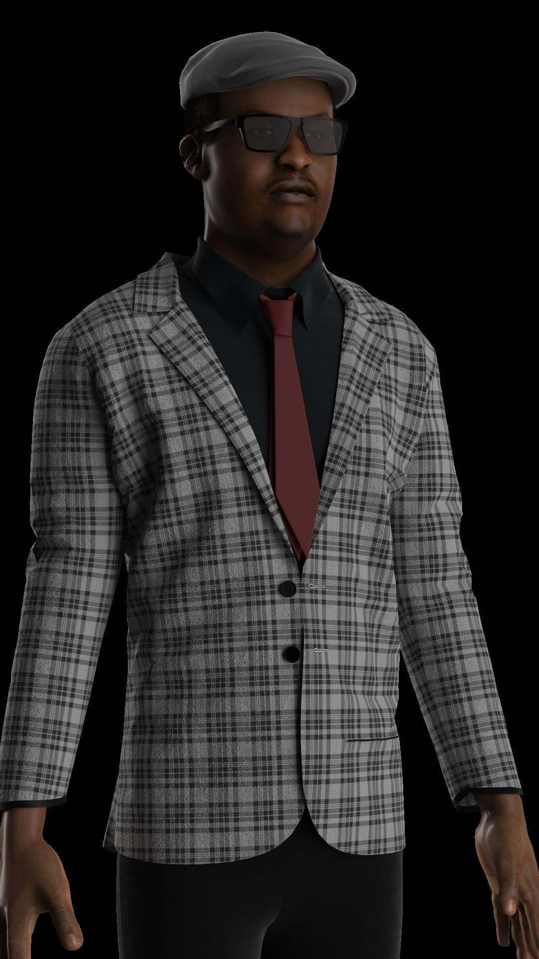 Gangster outfit made with Clo3d 3D model rigged | CGTrader