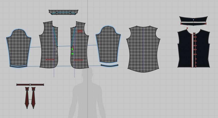Gangster outfit made with Clo3d 3D model rigged | CGTrader