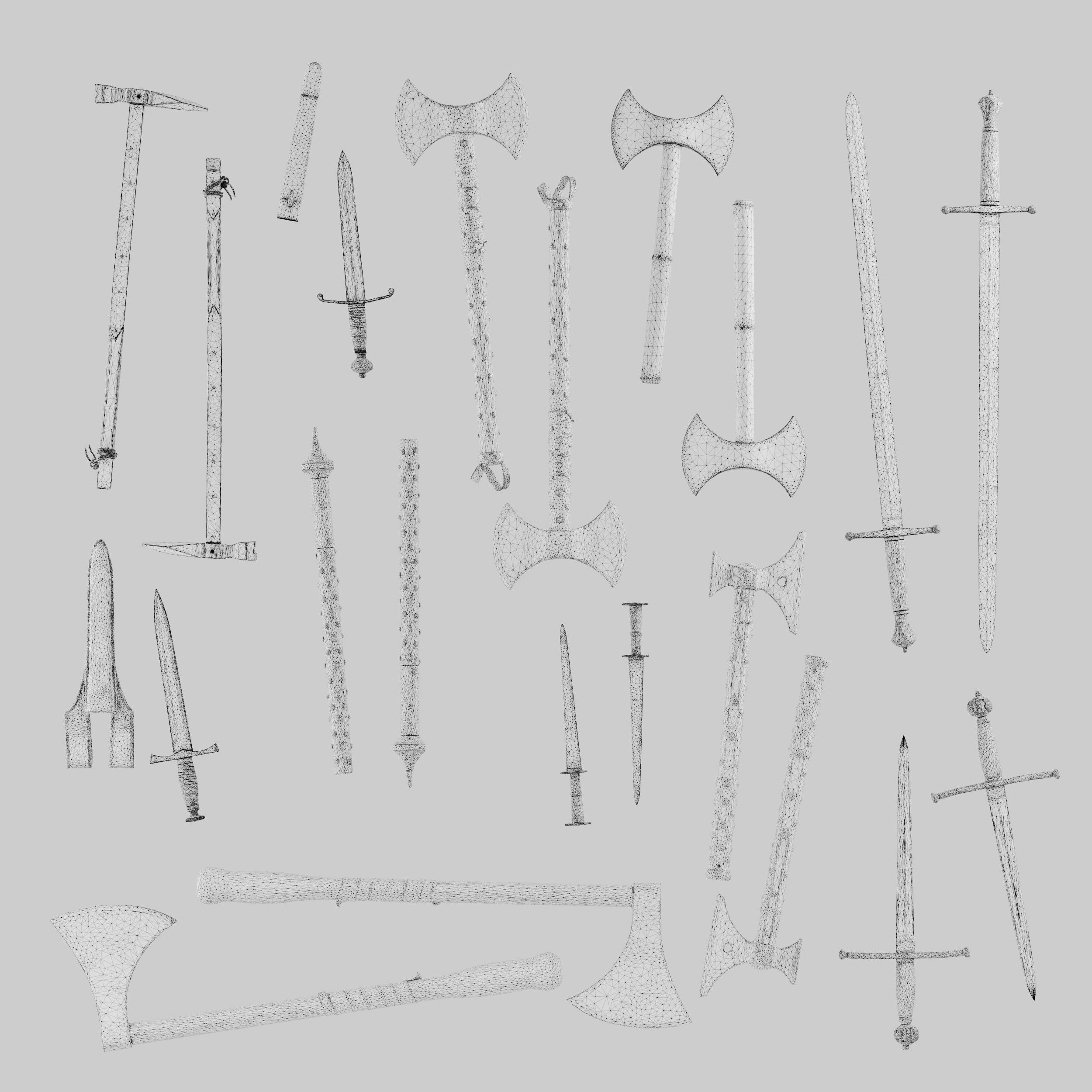 Medieval Weapons Pack 3D model | CGTrader