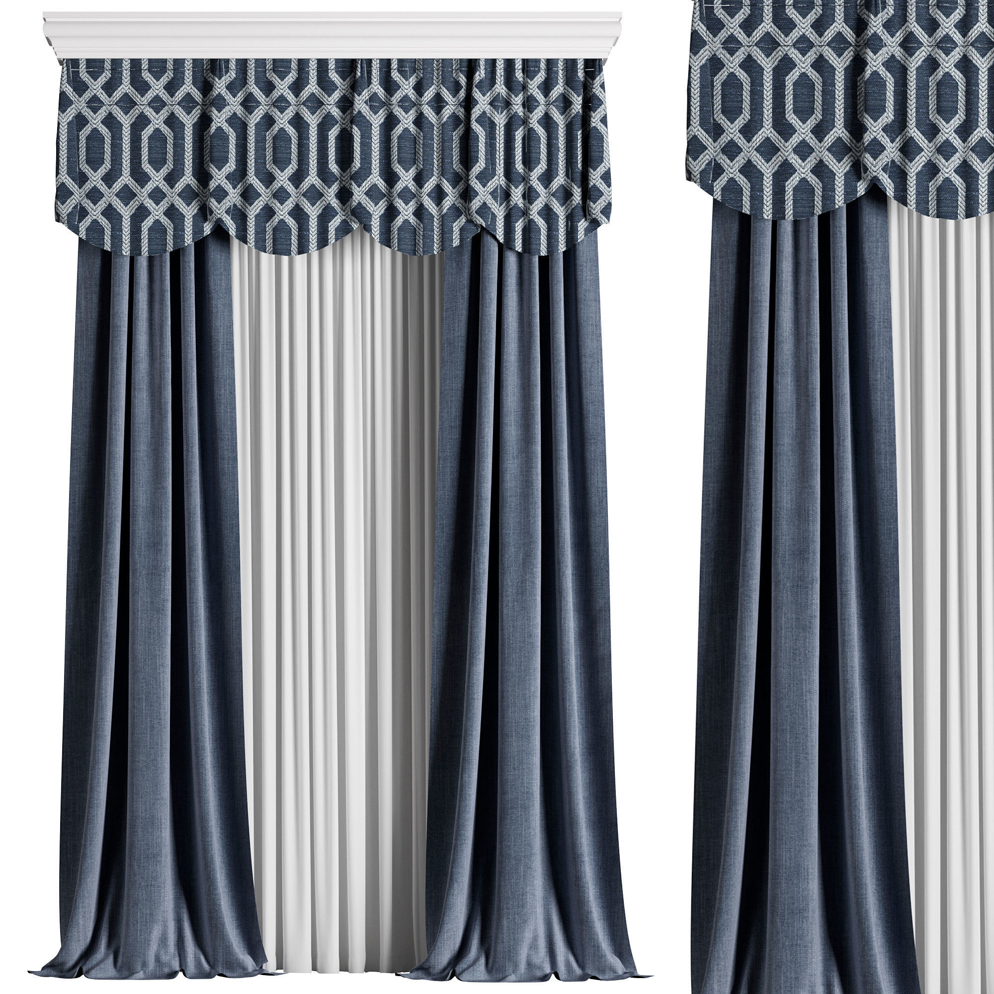 Curtain 023 3D model | CGTrader