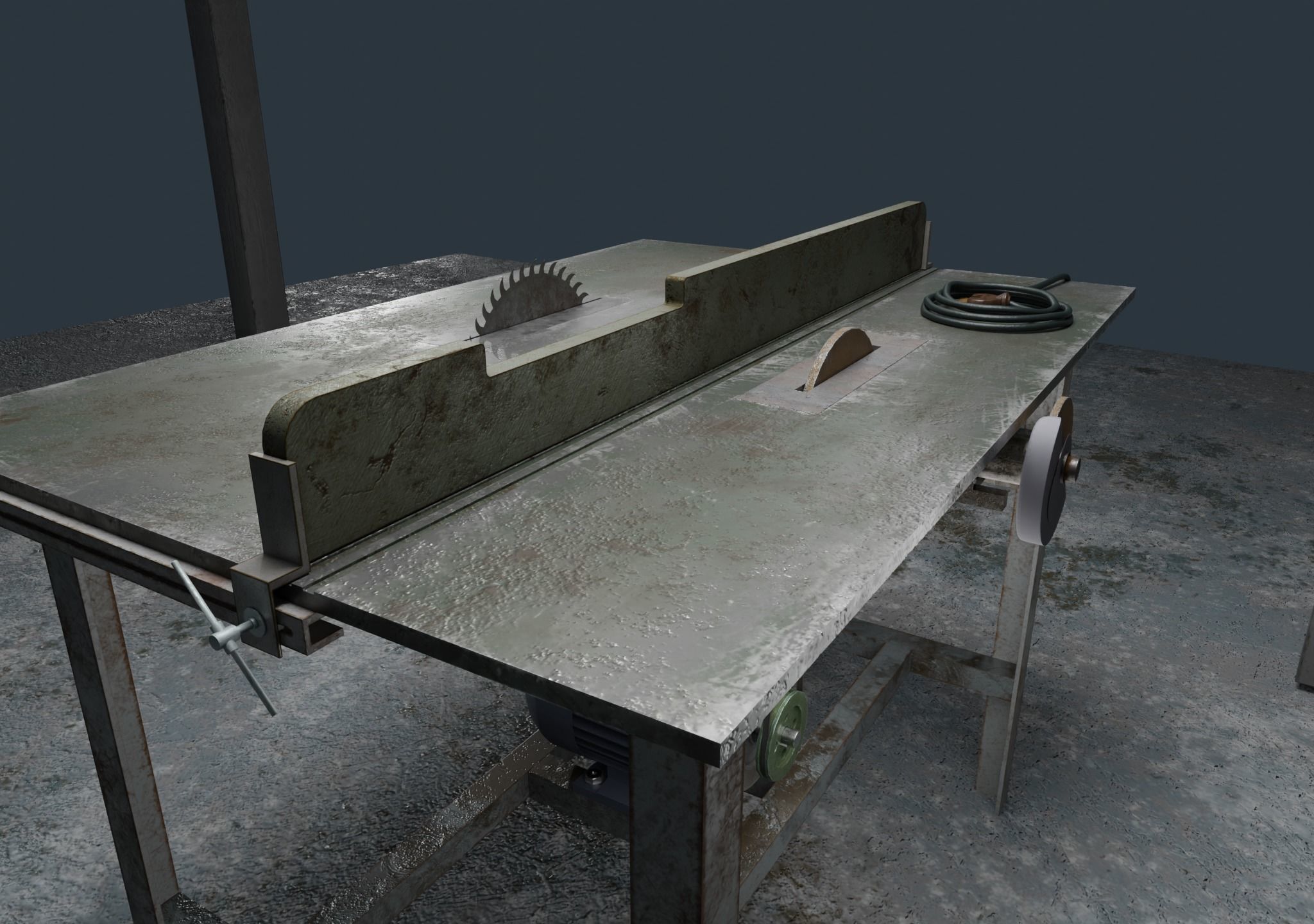 3D model Sawblade and Grinding woodworking machine VR / AR / low-poly ...