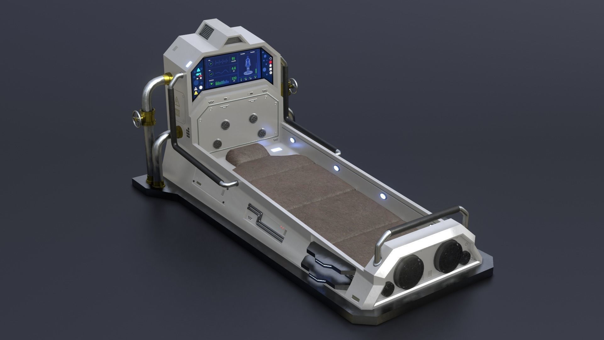 3D model Sci-Fi Cryopod - Capsule VR / AR / low-poly | CGTrader