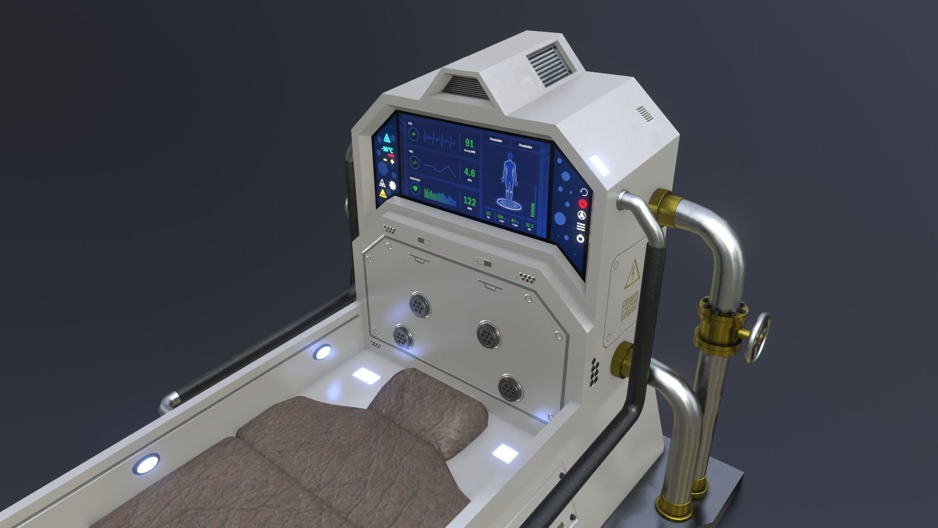 3D model Sci-Fi Cryopod - Capsule VR / AR / low-poly | CGTrader