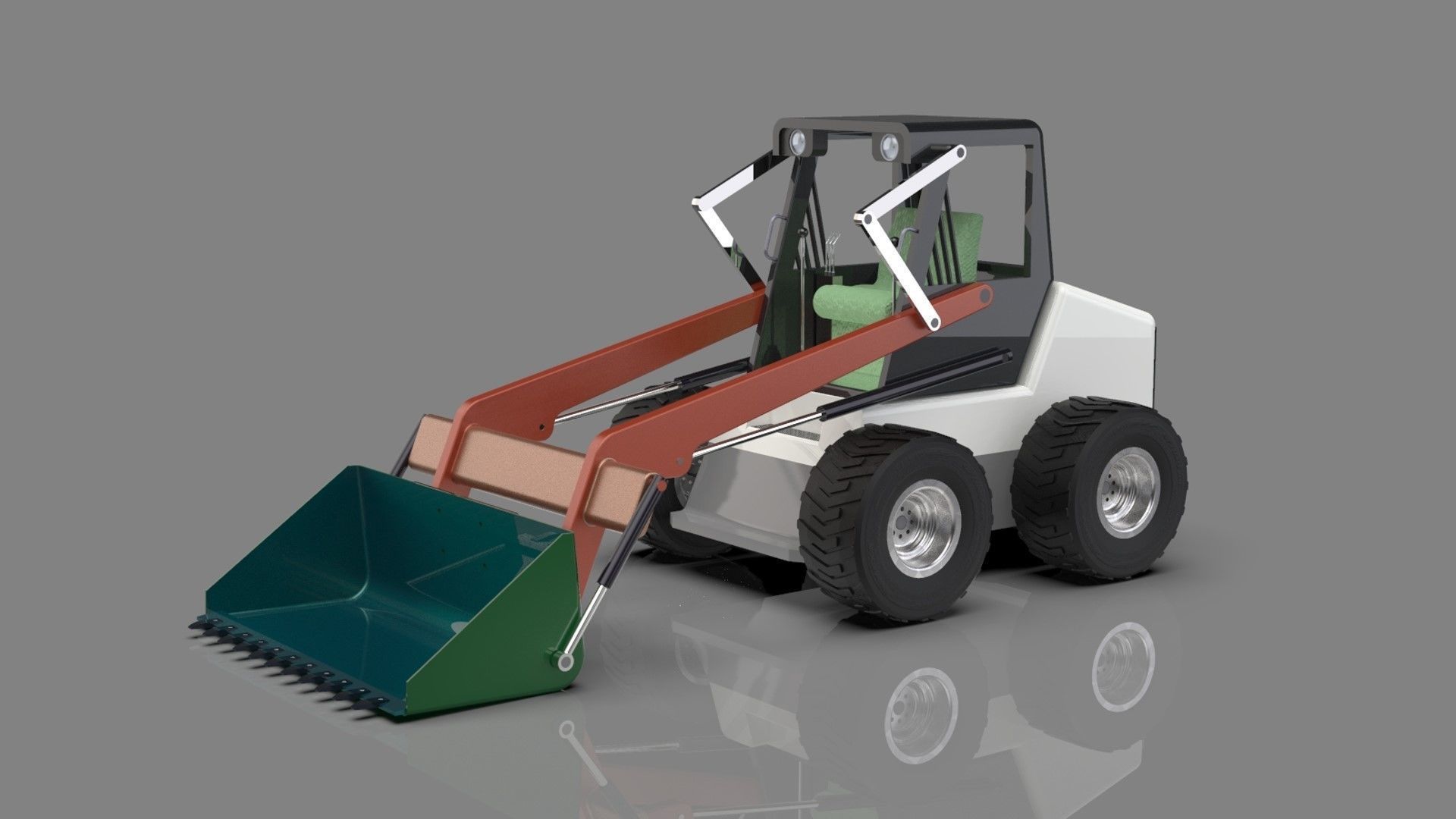 Skid-steer Front Loader 3D model | CGTrader