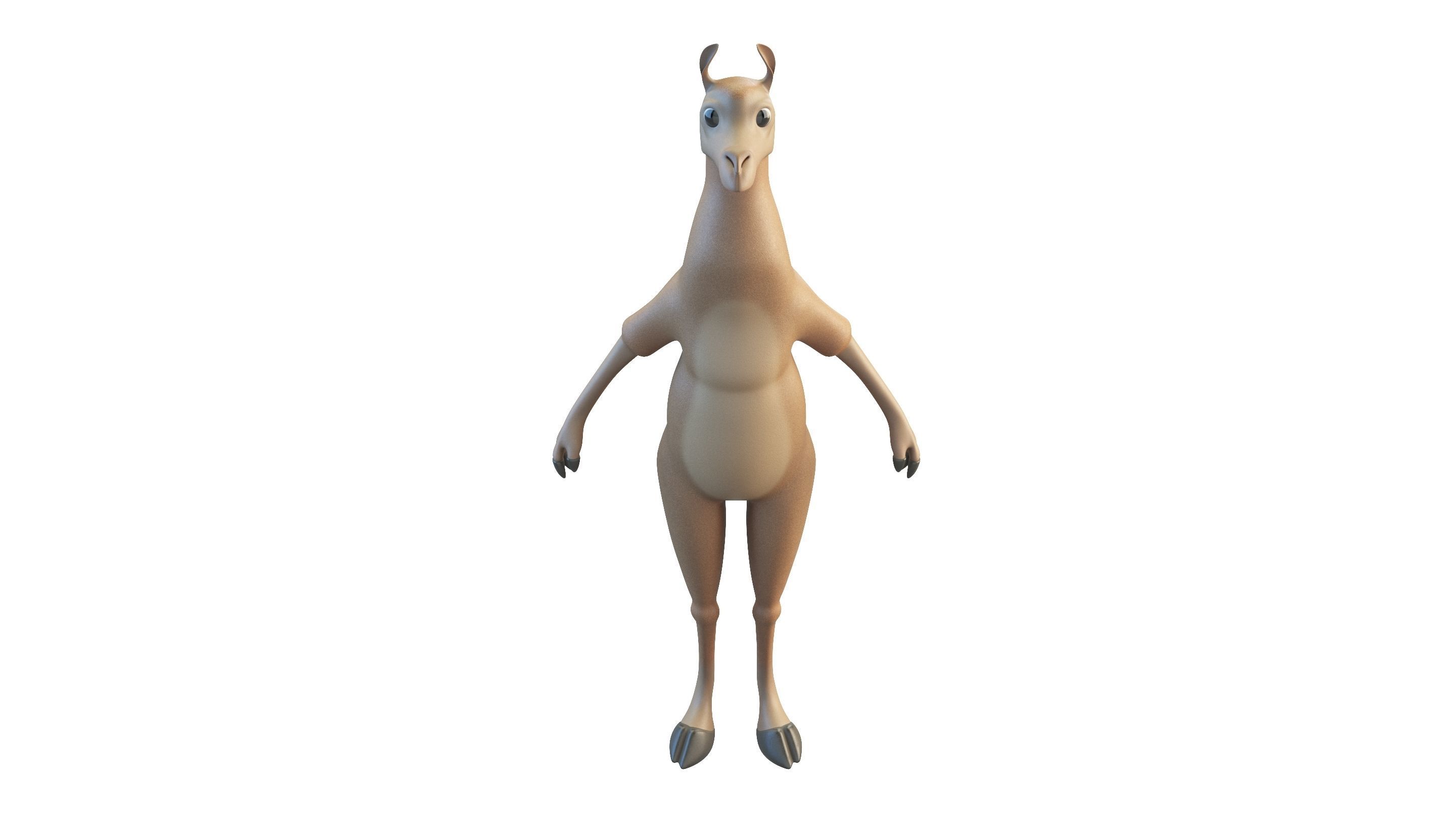 Cartoon Lama Character 3D model | CGTrader