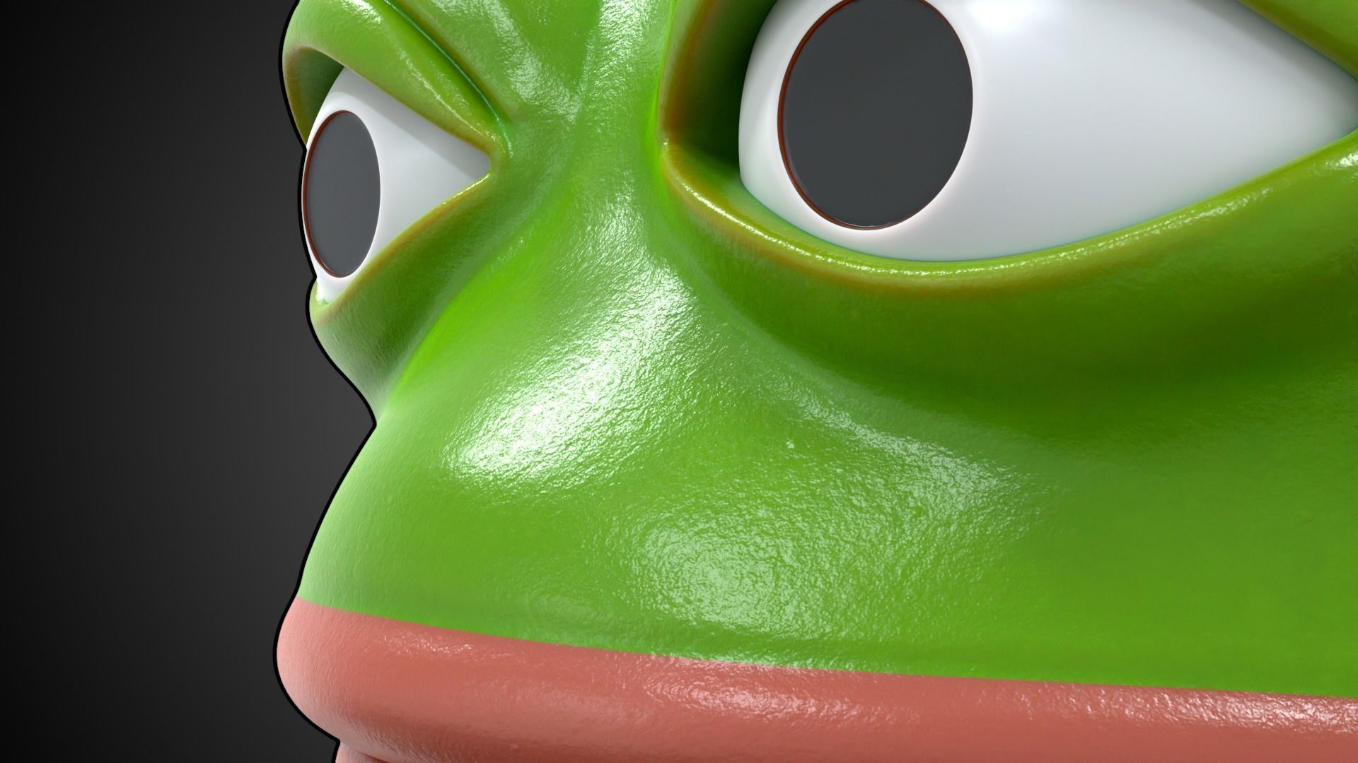 3D model Pepe the Frog - Shocked Pepe Expression VR / AR / low-poly ...