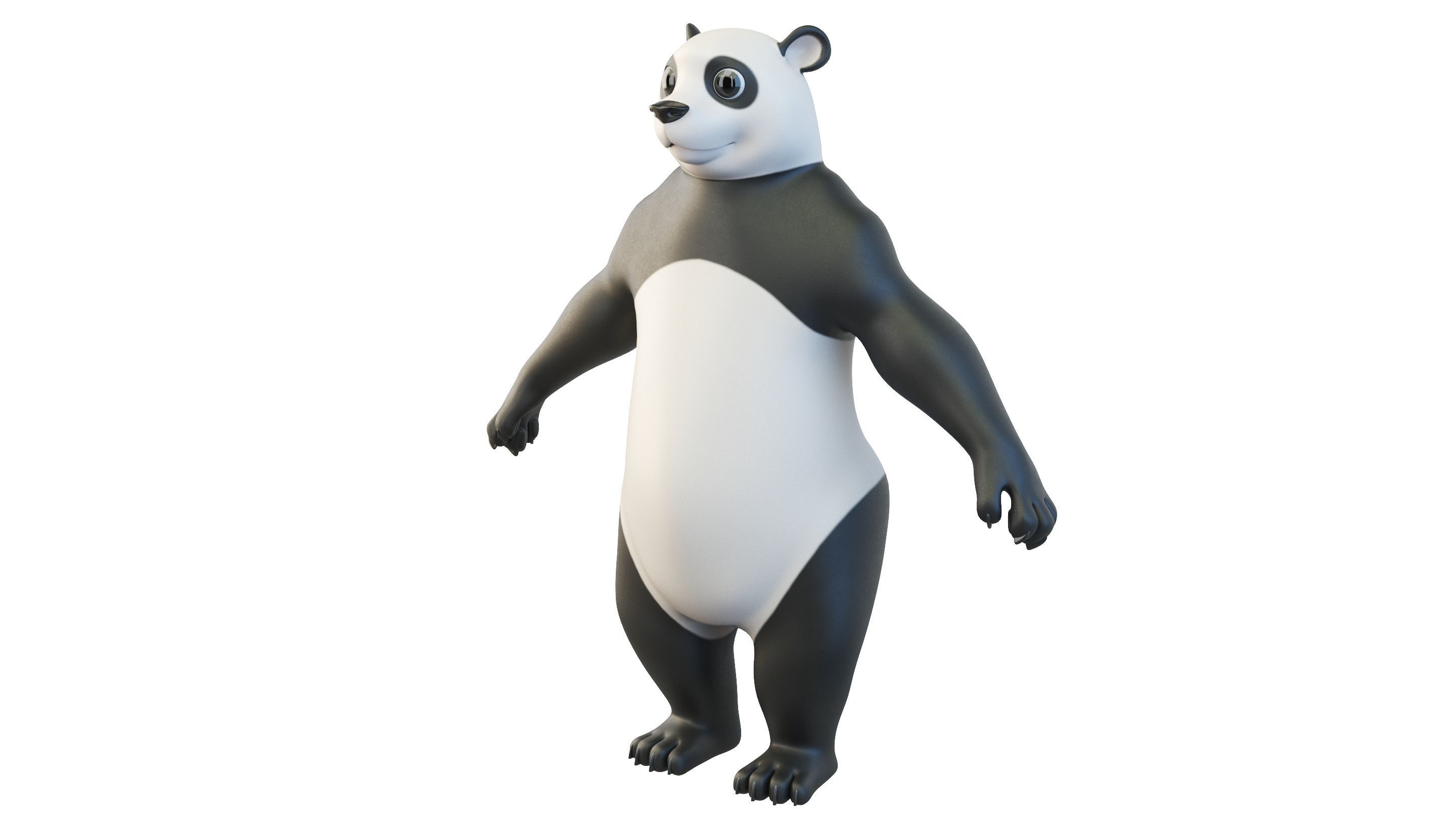 Cartoon Panda Character 3D model | CGTrader