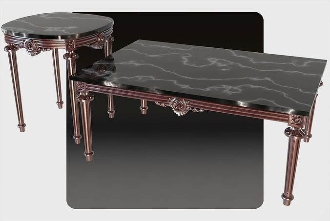 Carved tea table for cnc 12 3D model | CGTrader