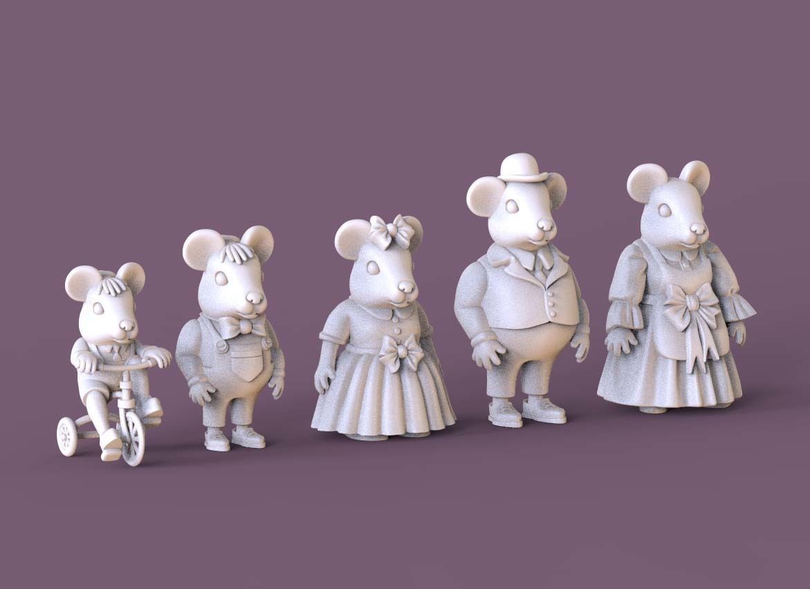 FAMILY MOUSE 3D model 3D printable | CGTrader