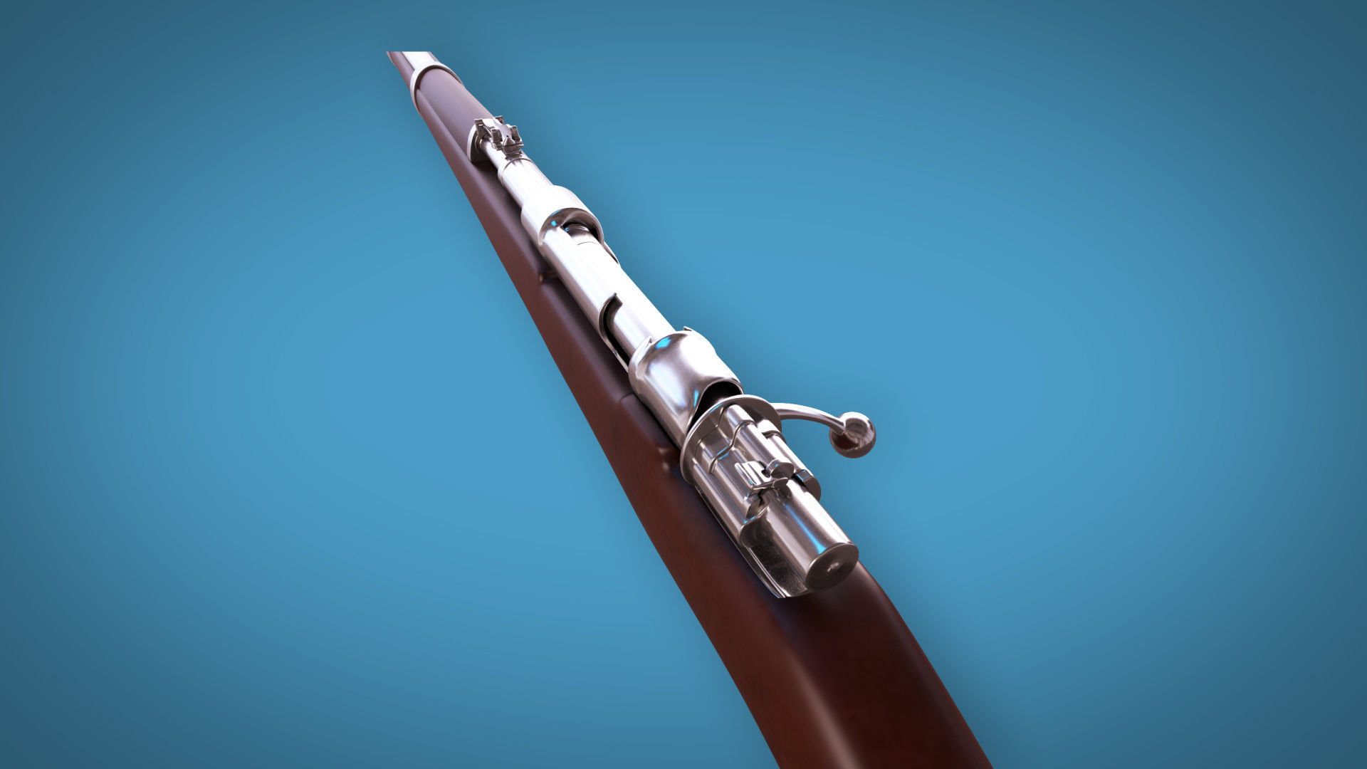 3D model Mauser Gewehr 98 Bolt Action Rifle LowPoly Firearm 3D Model VR ...