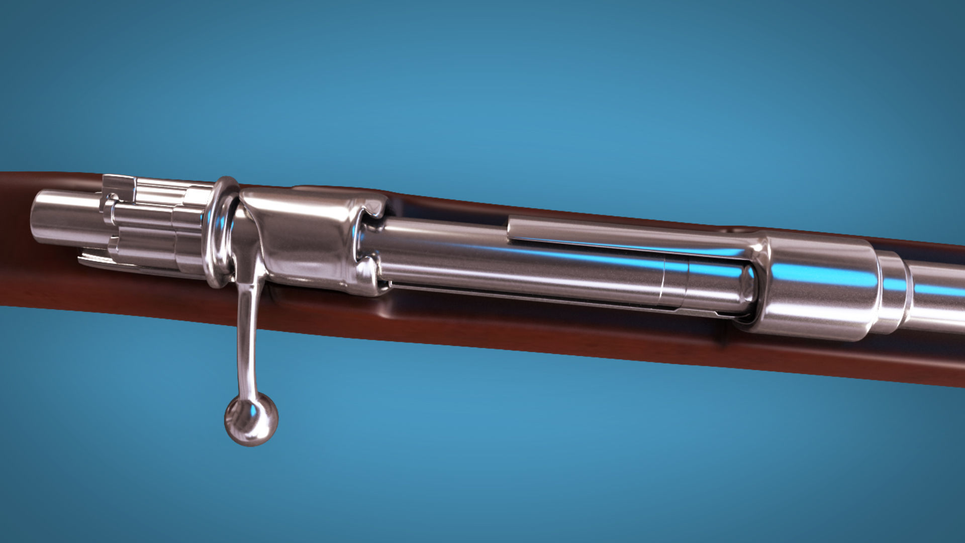 3D model Mauser Gewehr 98 Bolt Action Rifle LowPoly Firearm 3D Model VR ...