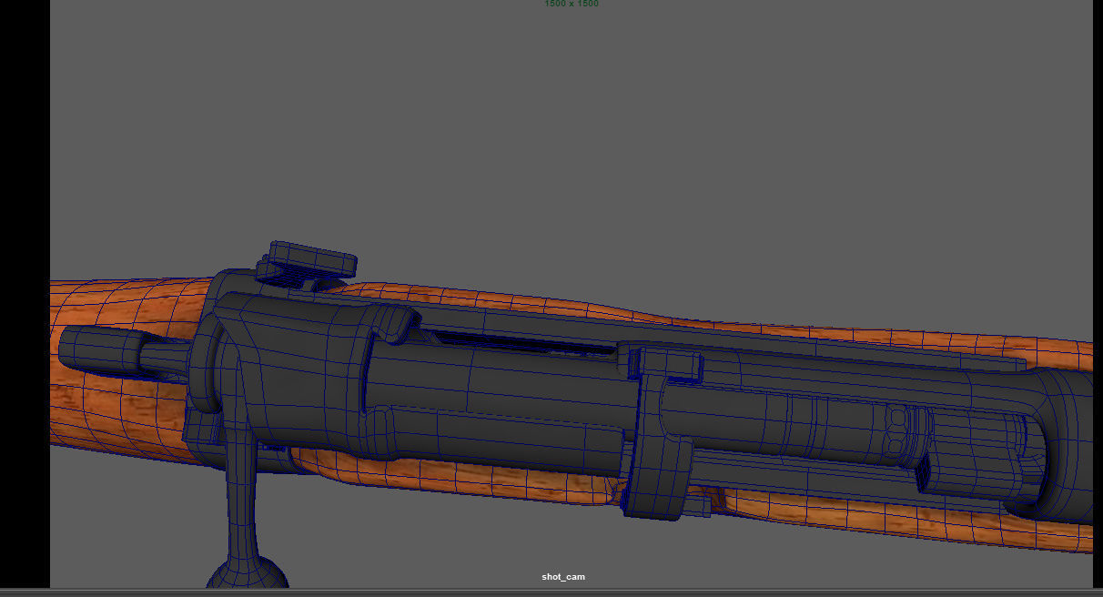 3D model Lee Enfield Bolt Action Rifle LowPoly Firearm 3D Model VR / AR ...