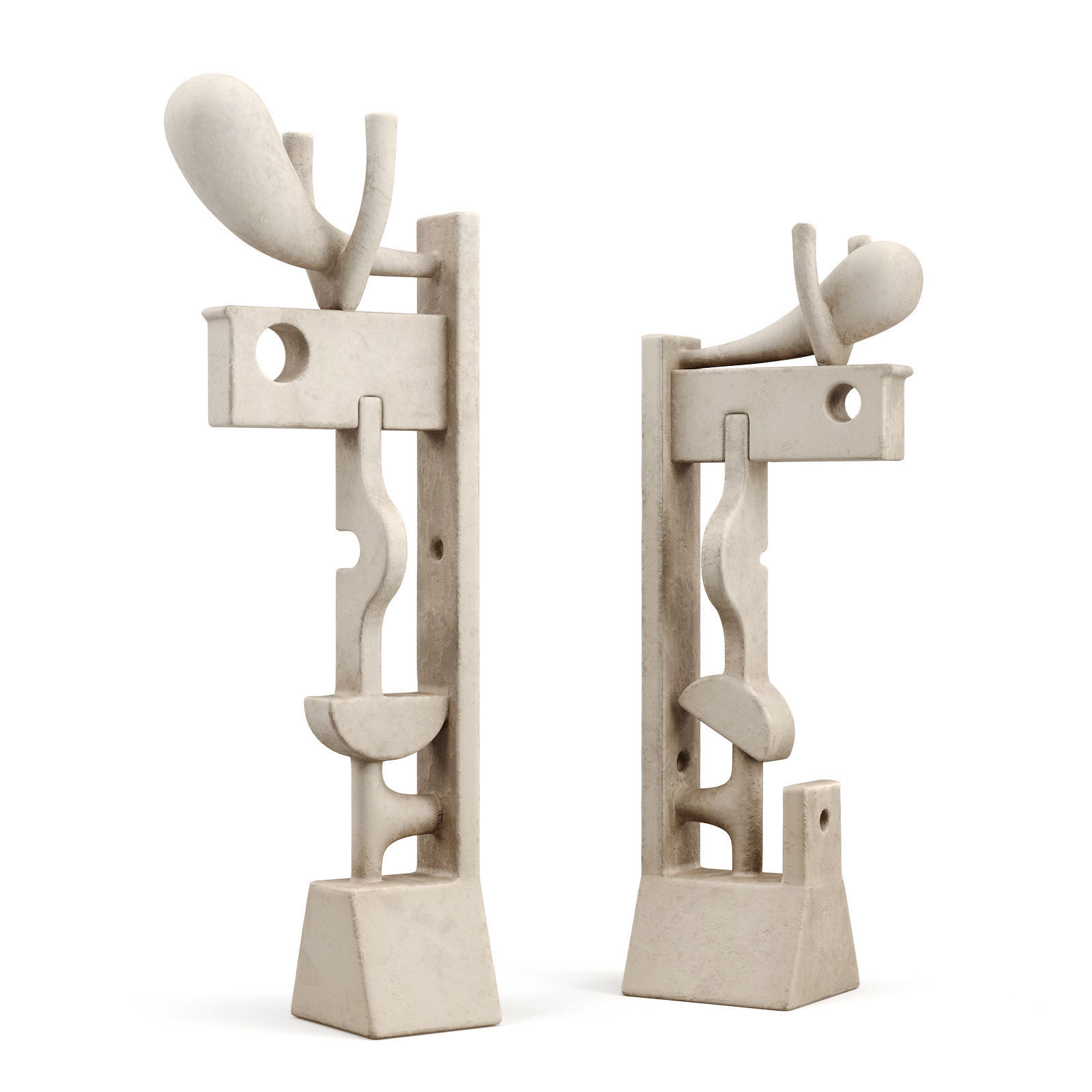 Constractive abstract art sculpture 3D model | CGTrader