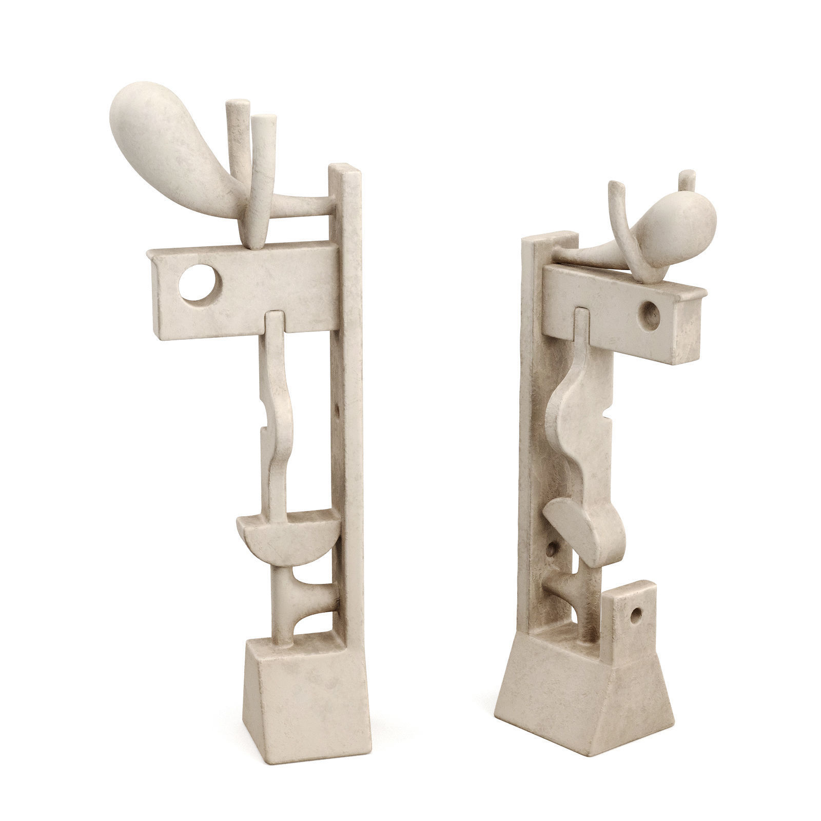 Constractive abstract art sculpture 3D model | CGTrader