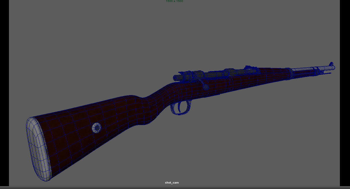 3D model Mauser Gewehr 98 Bolt Action Rifle LowPoly Firearm 3D Model VR ...