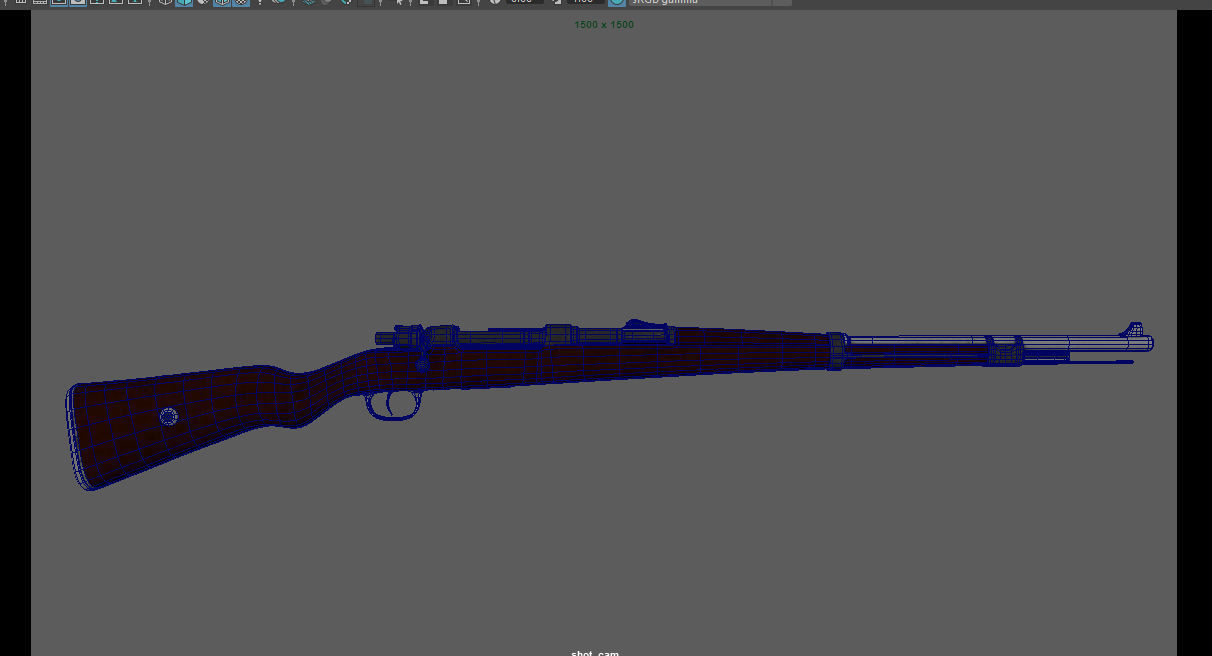 3D model Mauser Gewehr 98 Bolt Action Rifle LowPoly Firearm 3D Model VR ...