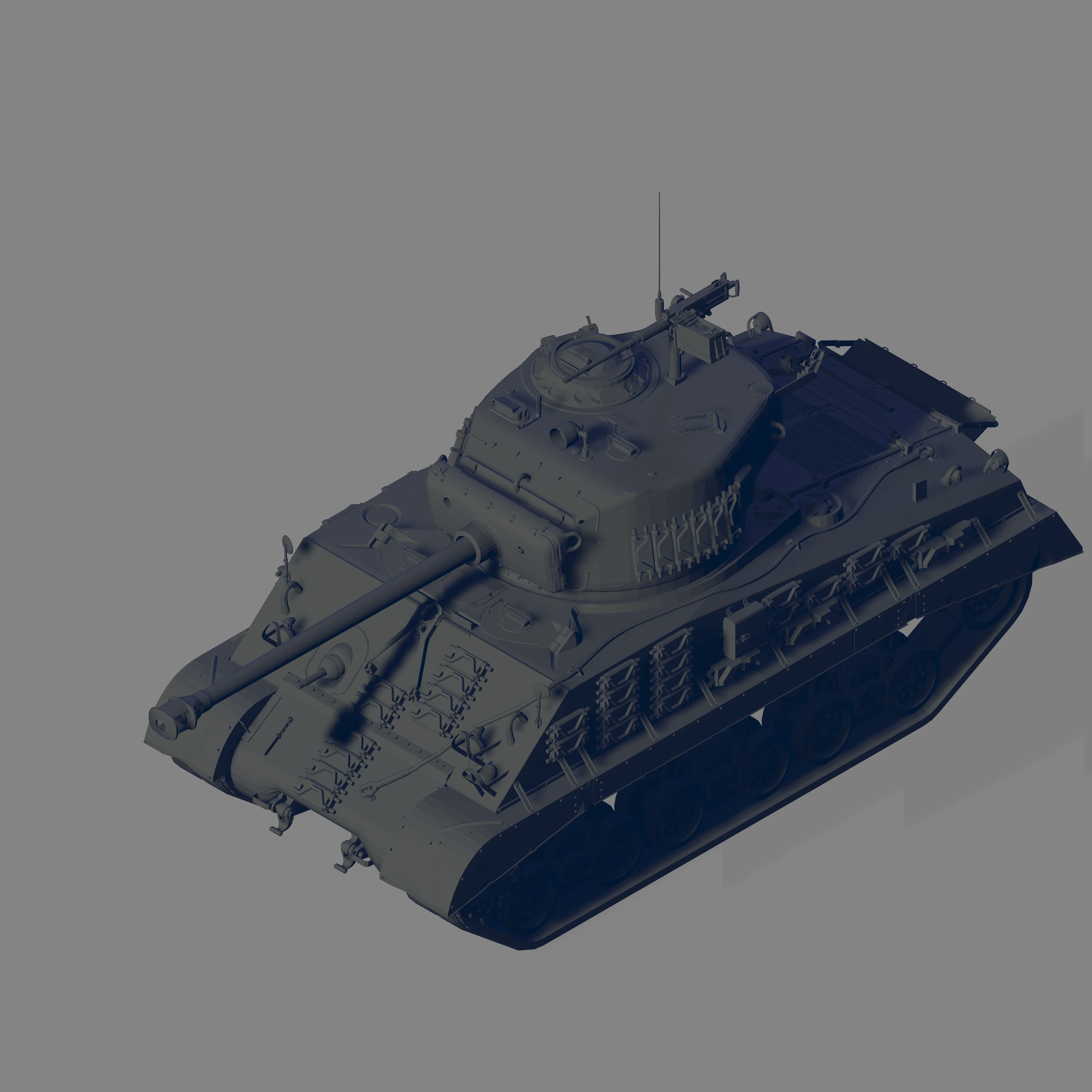 M4A3 76 W 3D model | CGTrader